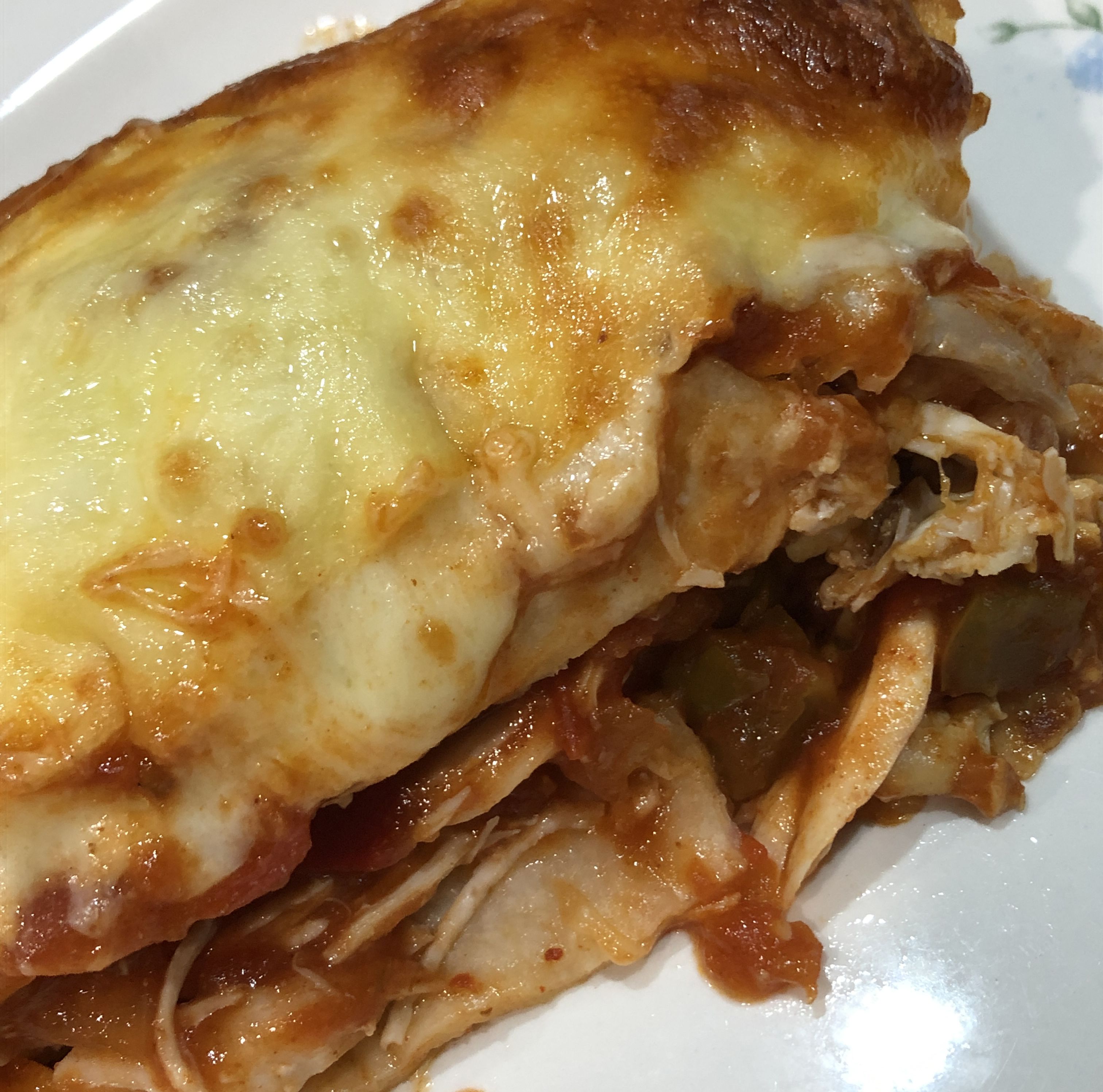 Layered Chicken Enchiladas | bunch