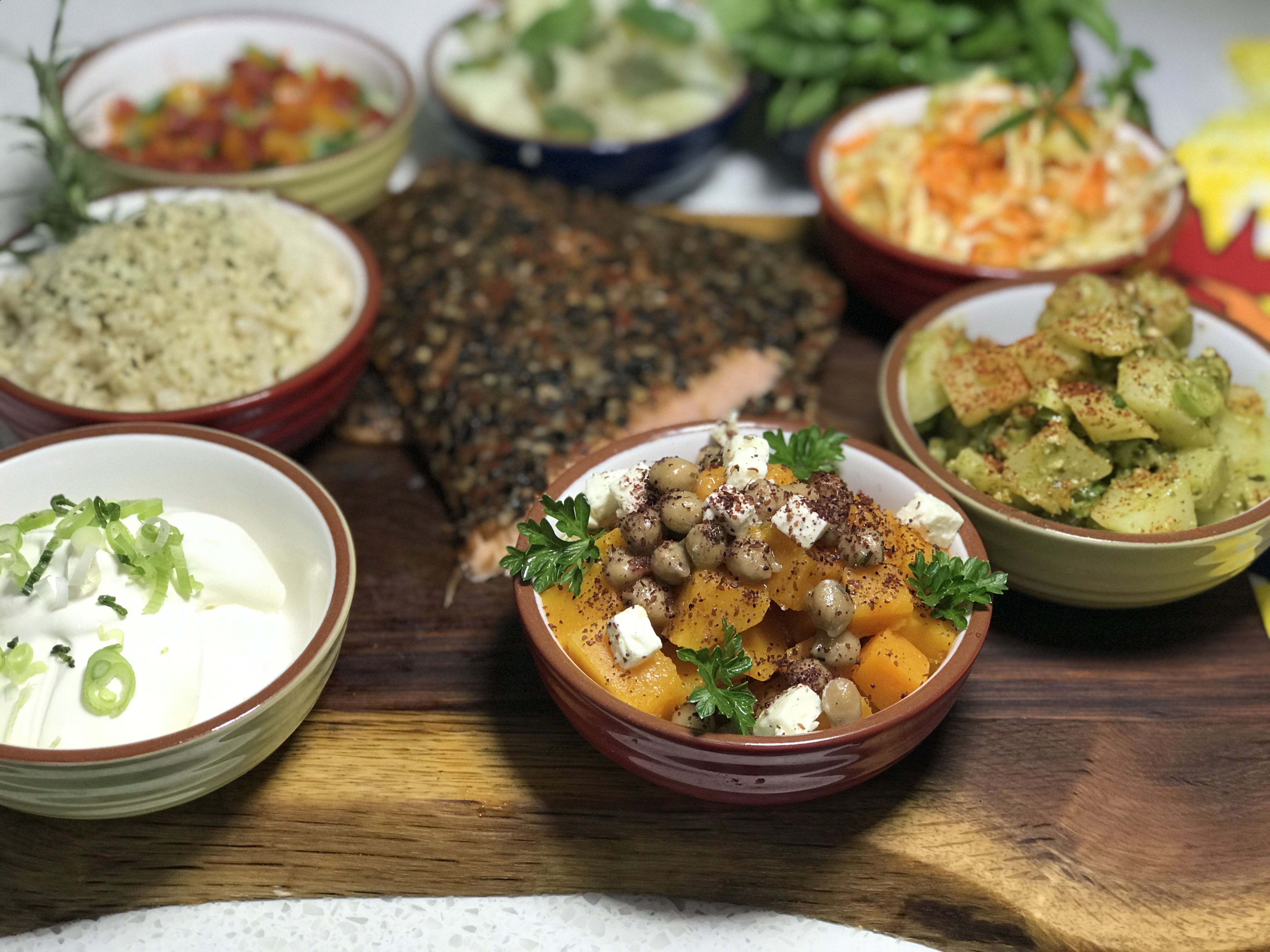 Pumpkin and Feta cheese salad base | bunch