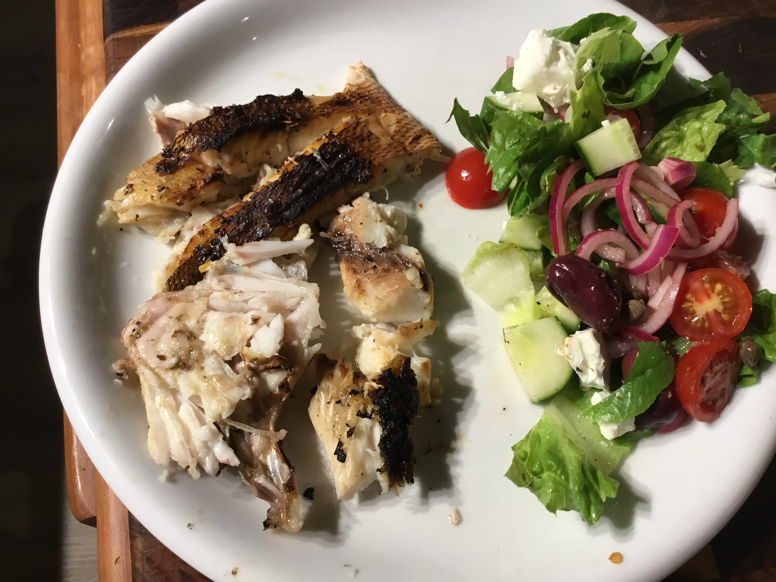 Whole baked fish marinated Greek-style | bunch