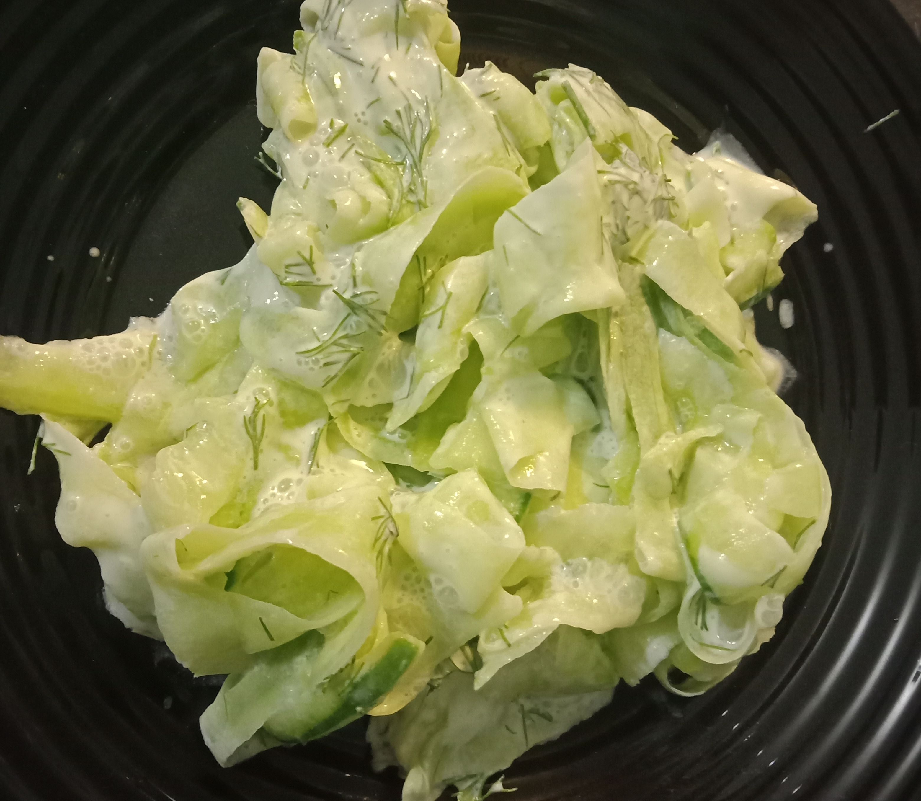 Cucumber Ribbon Salad with Yoghurt and Dill | bunch