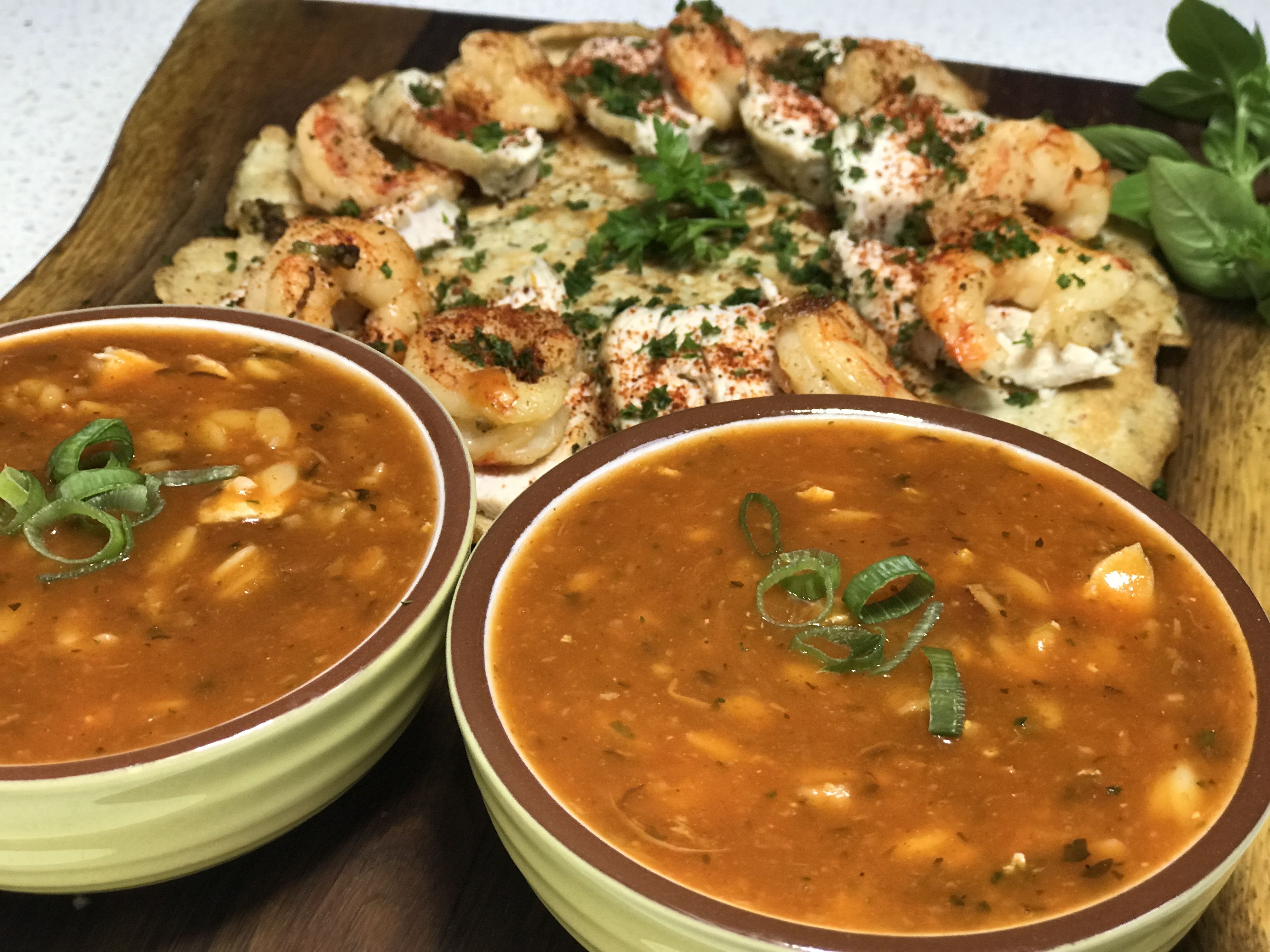 chicken and prawn Jumbo Potato Soup Rosti | bunch