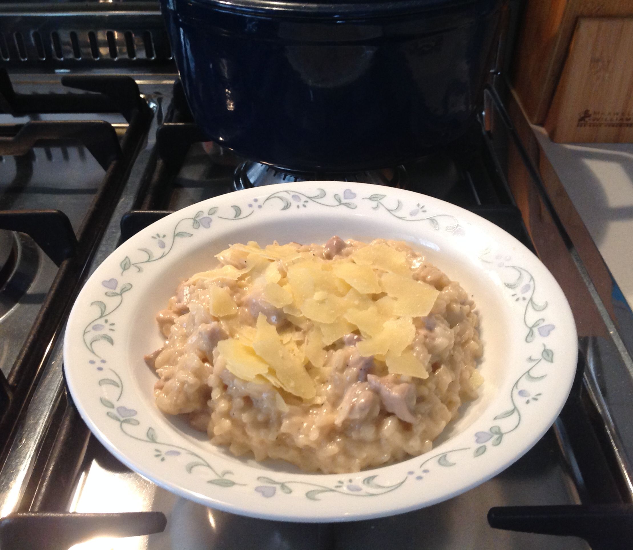Creamy chicken, Parmesan and white wine risotto | bunch