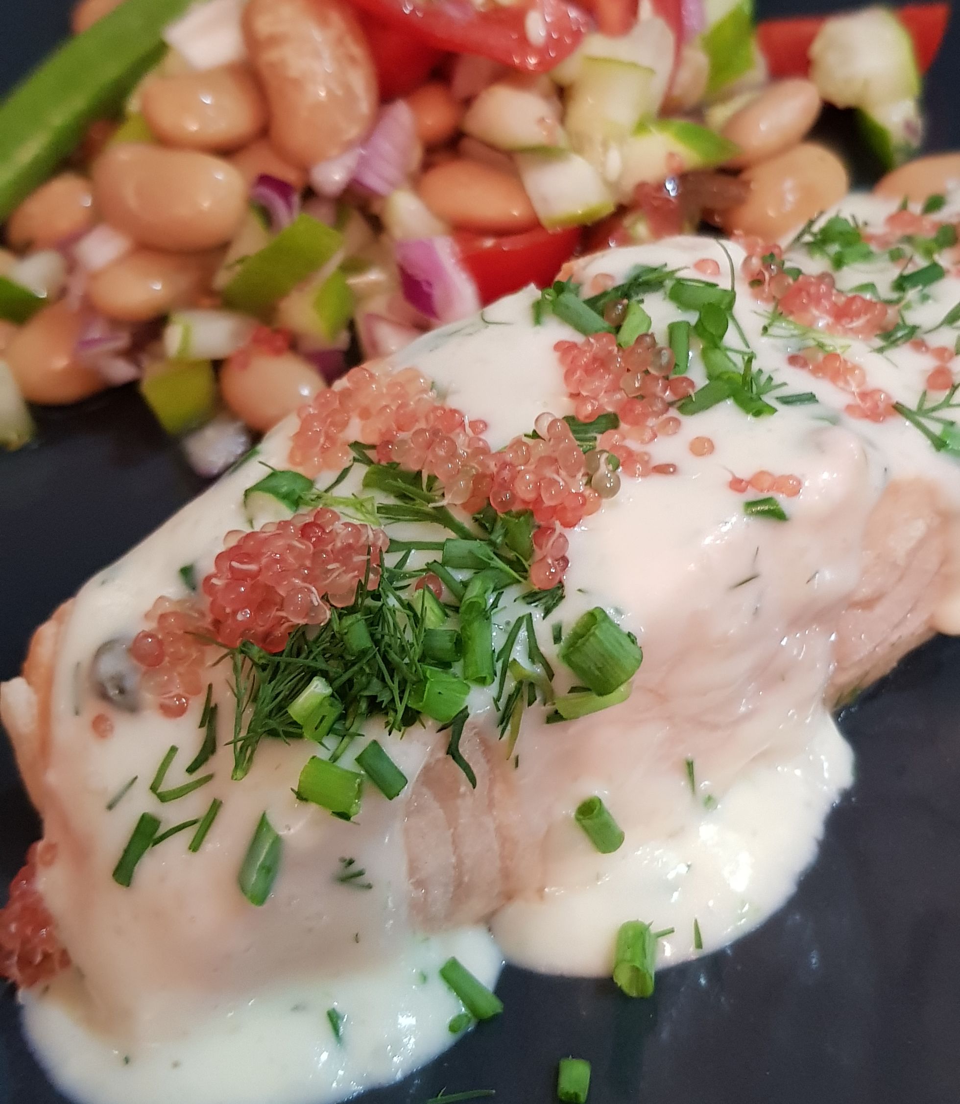 Poached Salmon with Dill & Chive Sauce | bunch