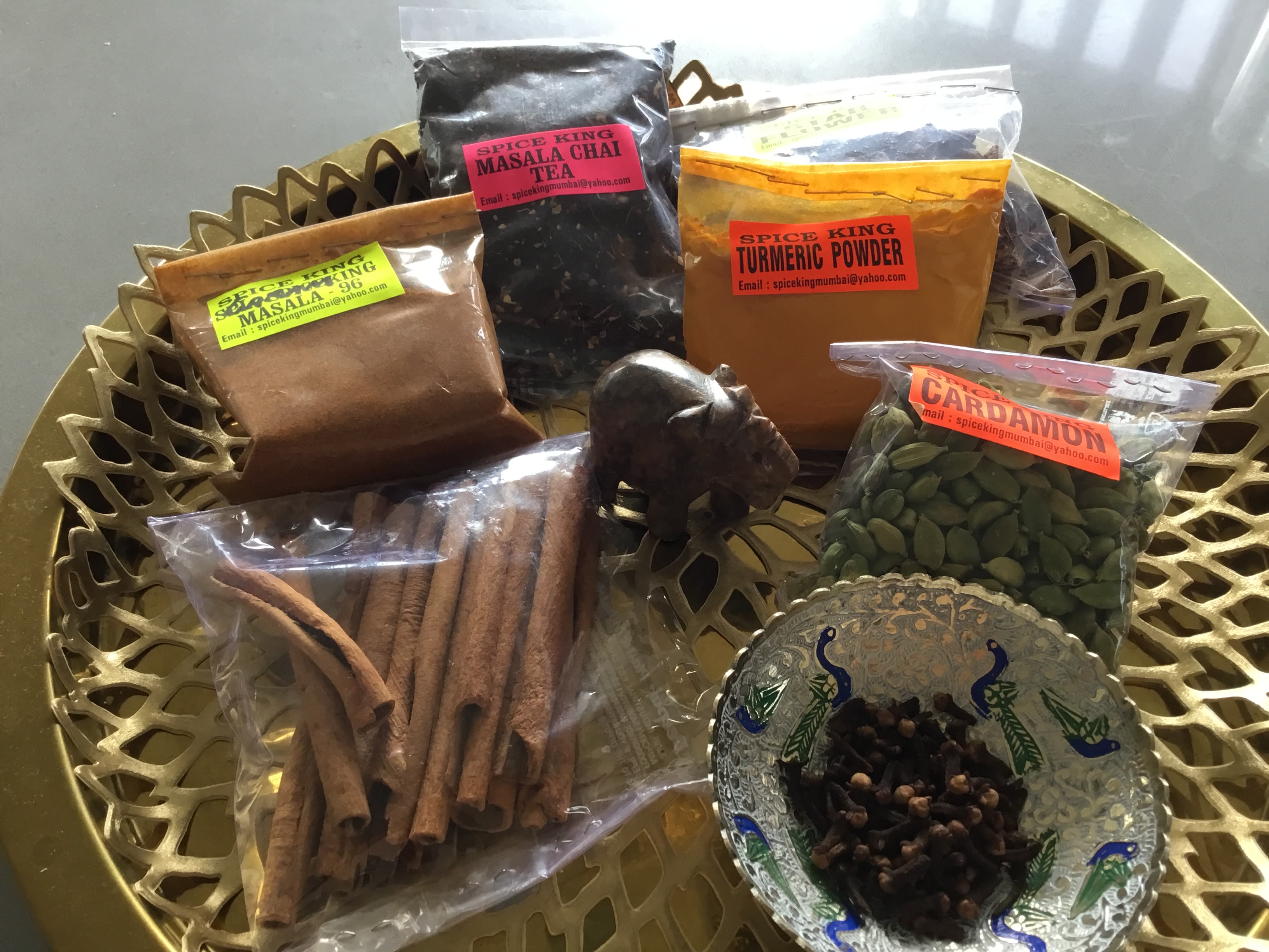 Bringing spices back from India | bunch