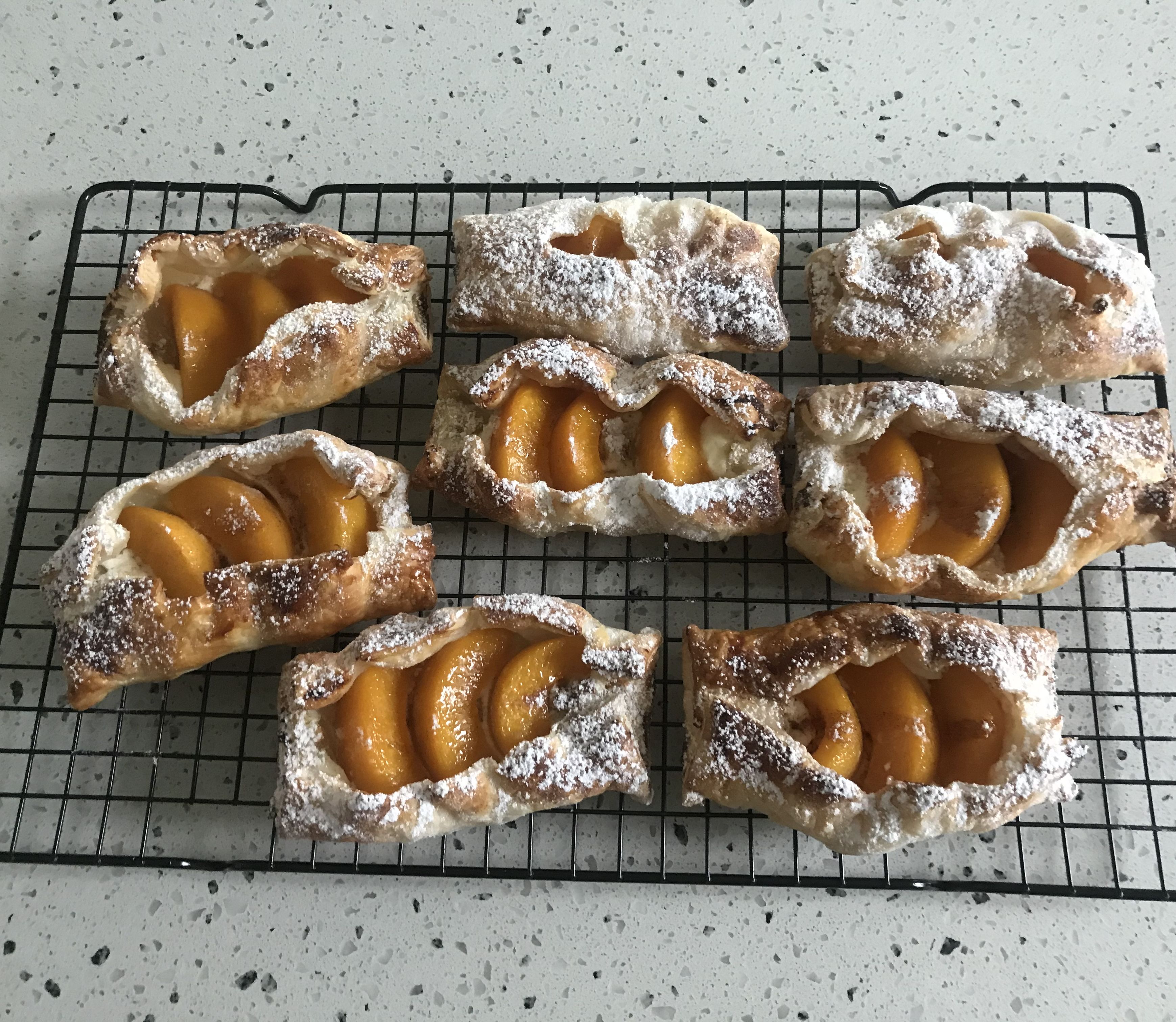 Rustic peach ricotta pastries | bunch