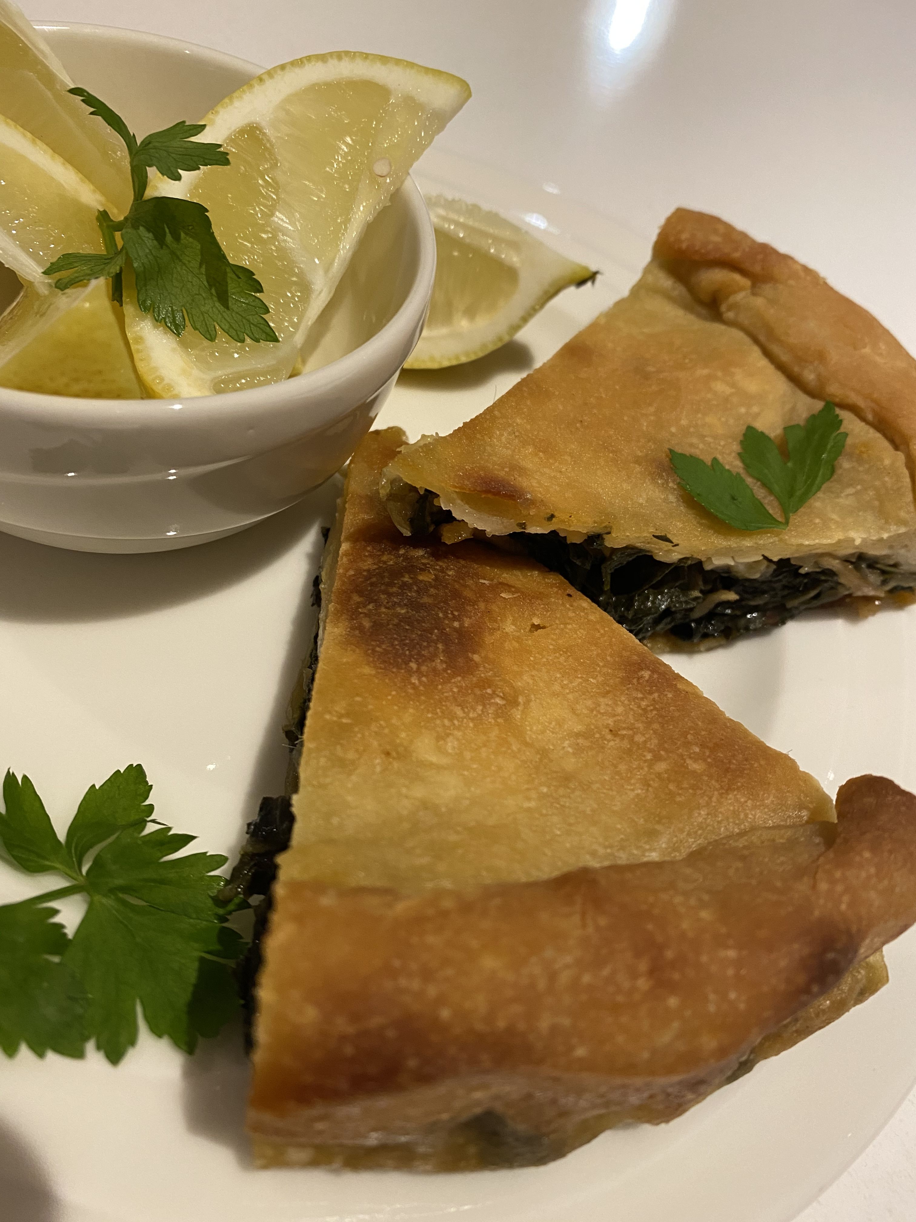 Silverbeet, onion and anchovy pie | bunch