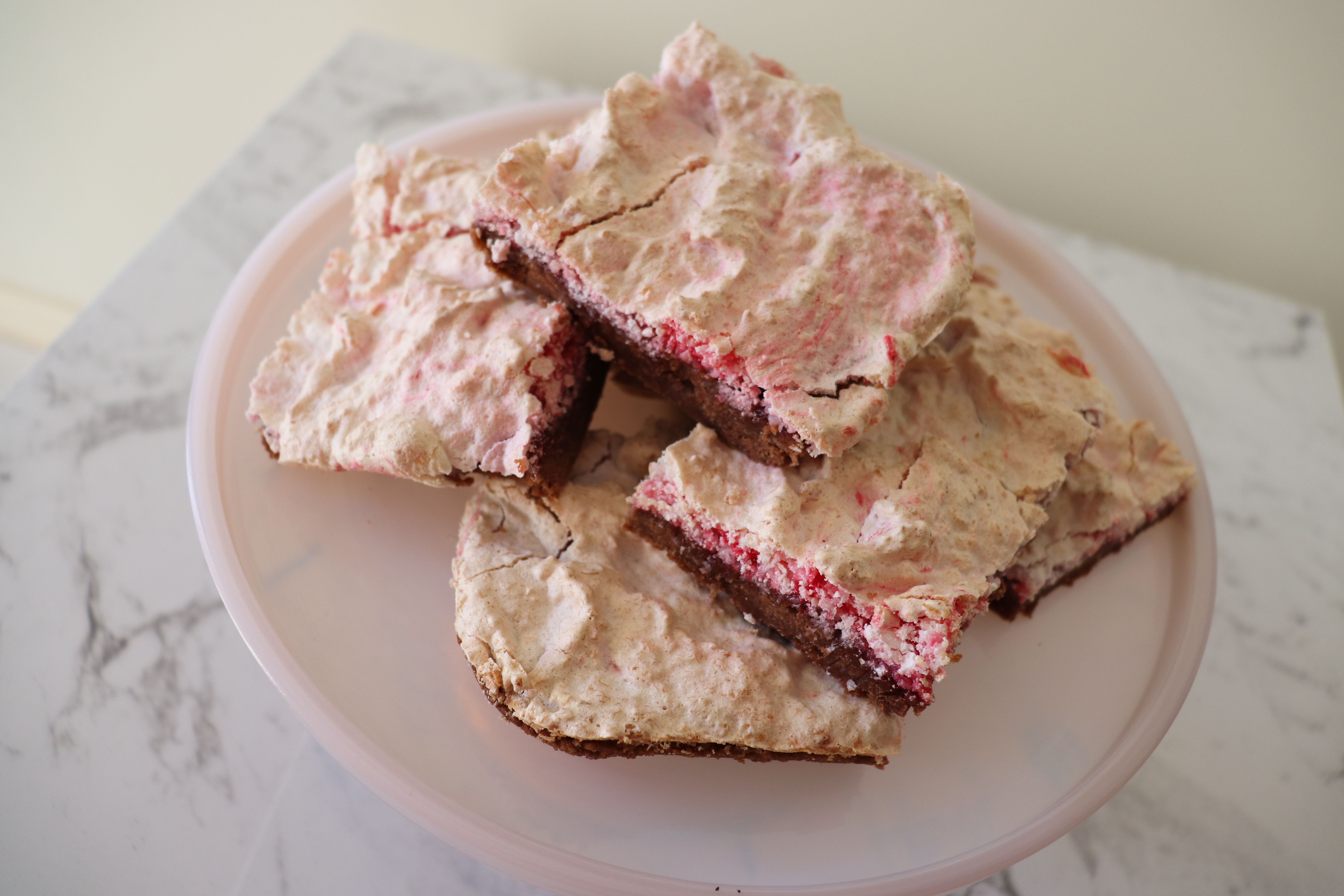 Choc Raspberry Coconut Meringue Slice | bunch