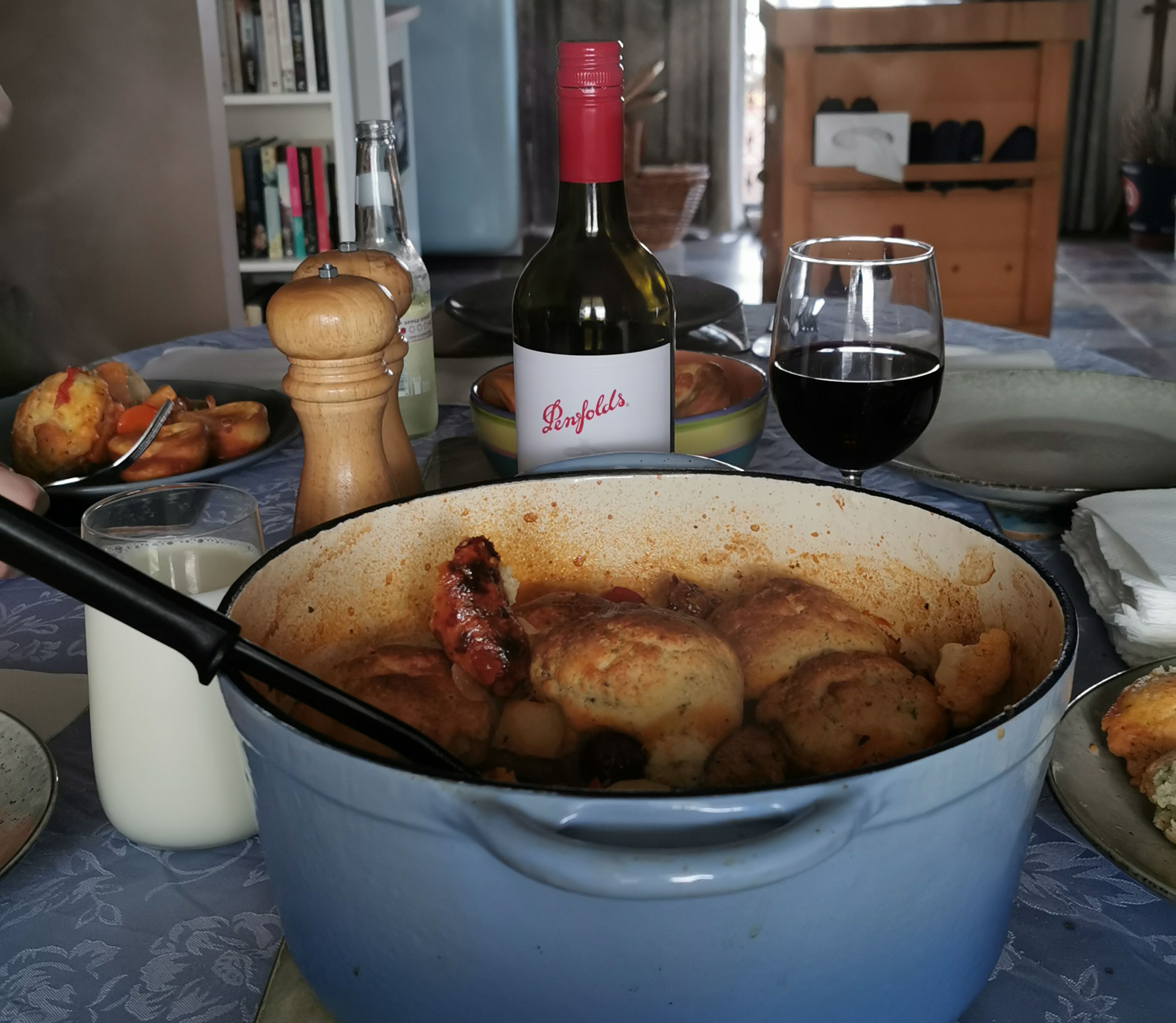 Sausage or Vegetable stew with cheesy dumplings | bunch