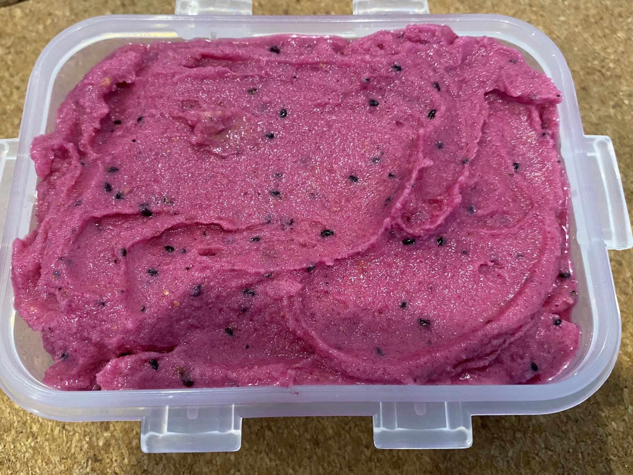 Red dragon fruit sorbet | bunch