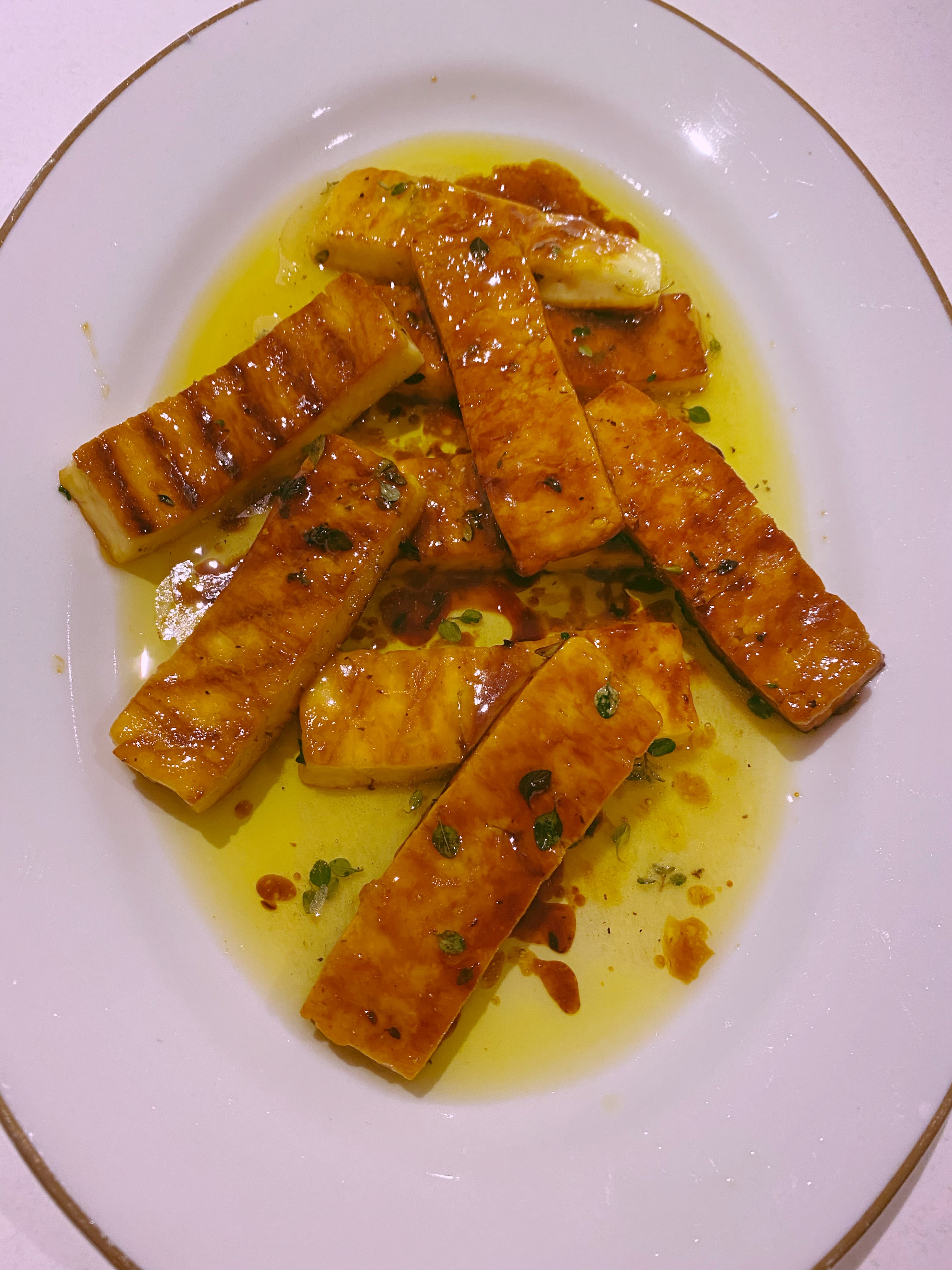 Halloumi with Honey, Lemon and Thyme sauce | bunch