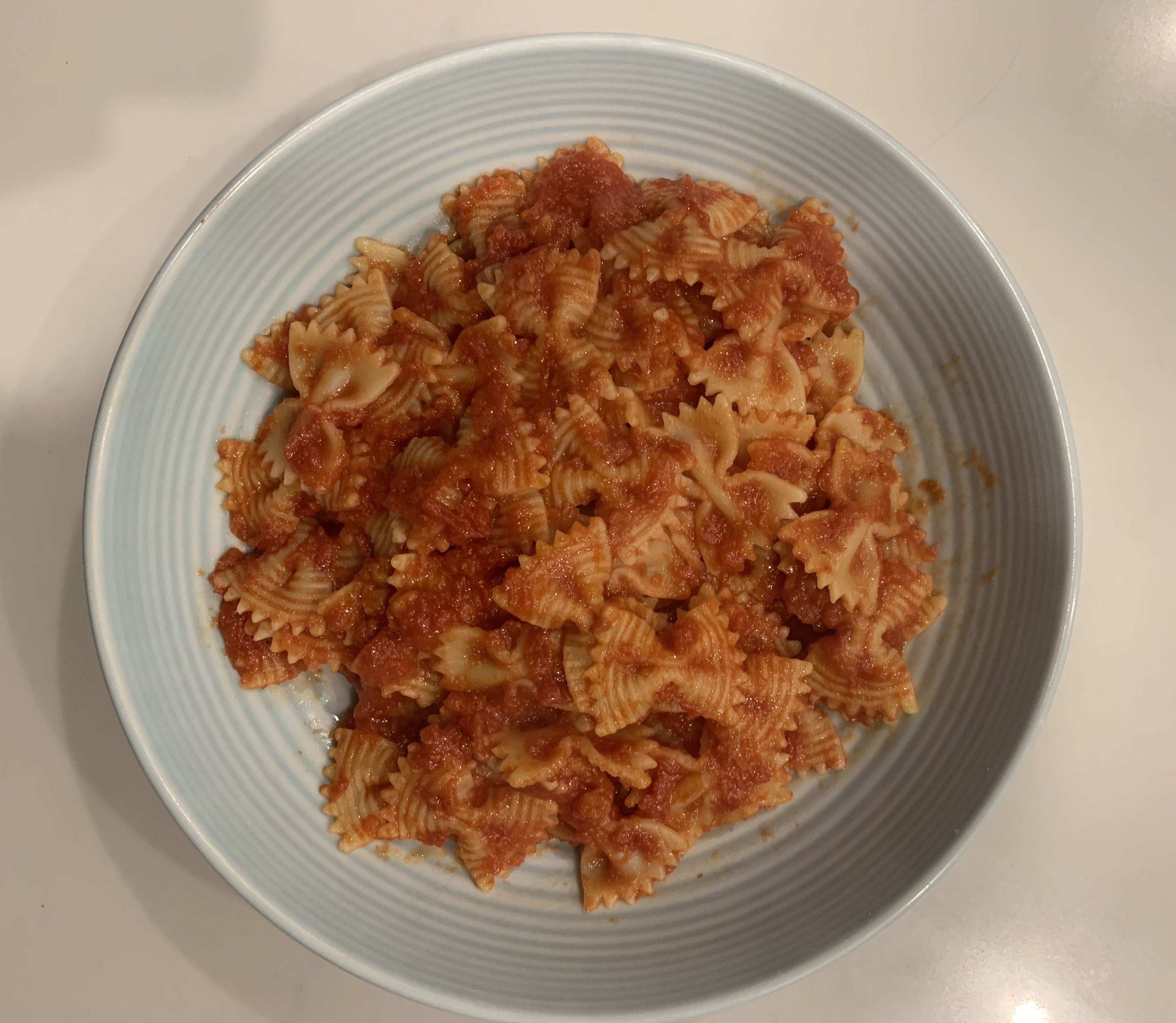 Pasta for one. | bunch