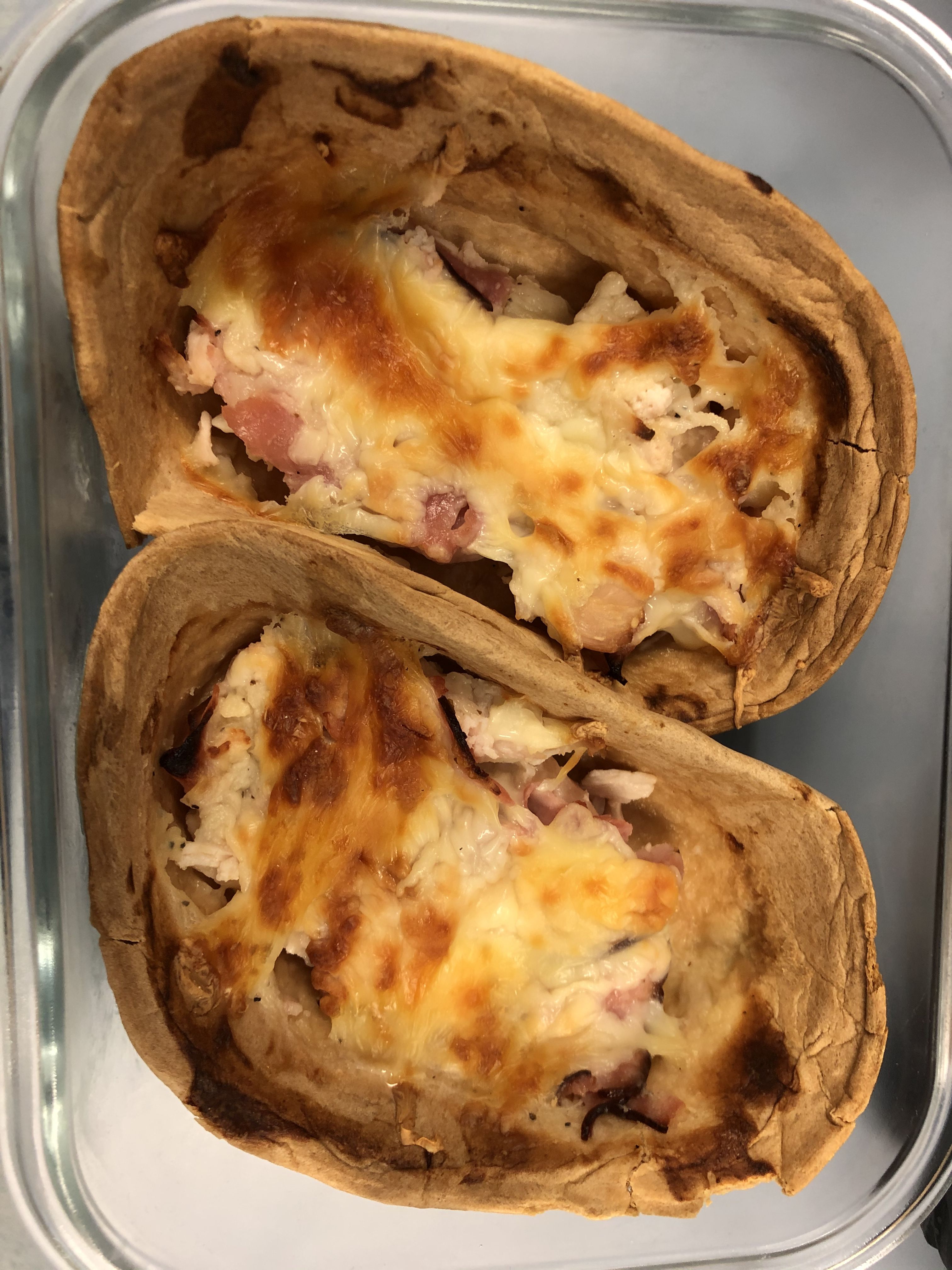 Chicken Carbonara Tortilla Boats | bunch
