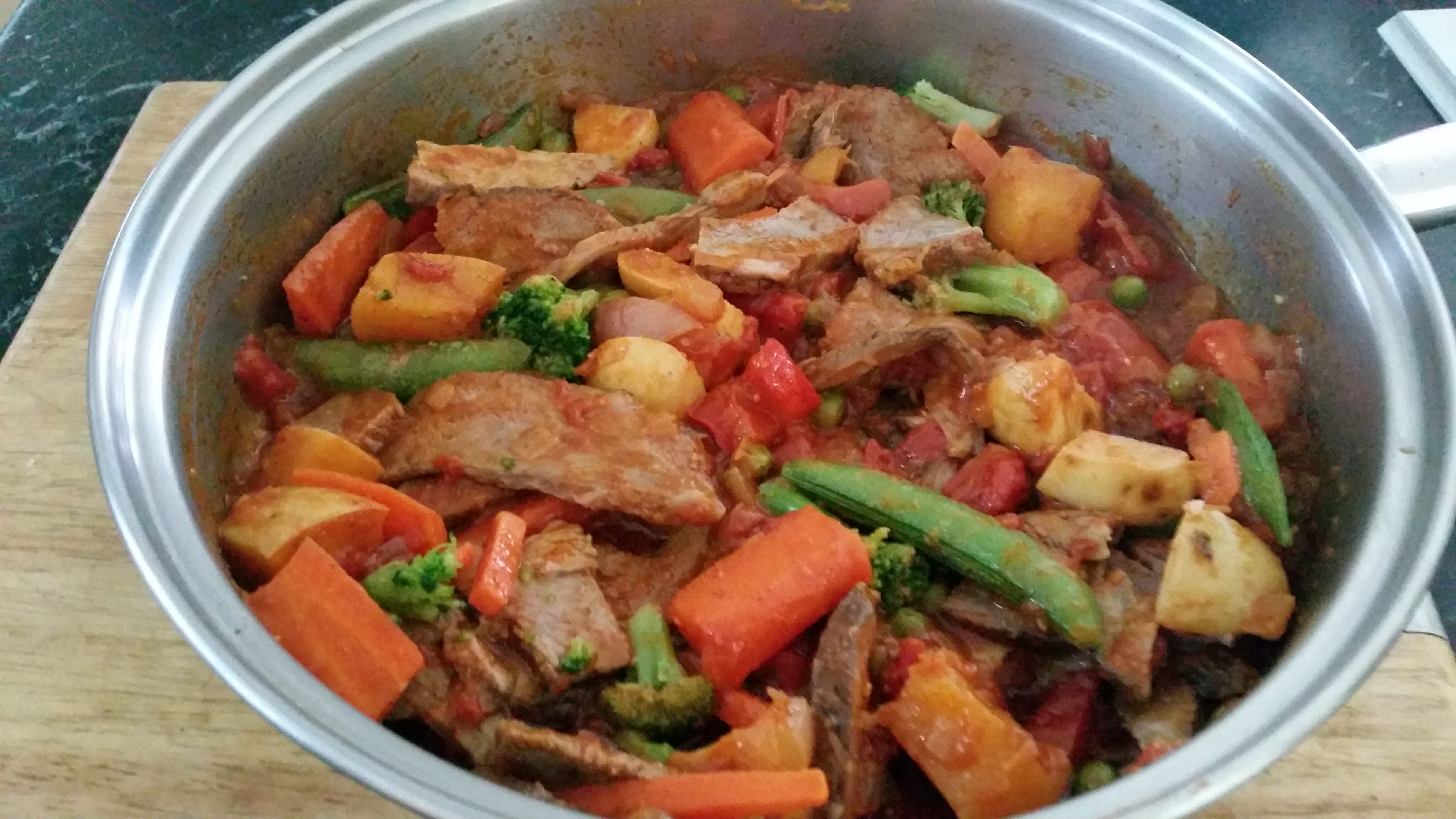 Curry Vegetables with left over cooked lamb | bunch