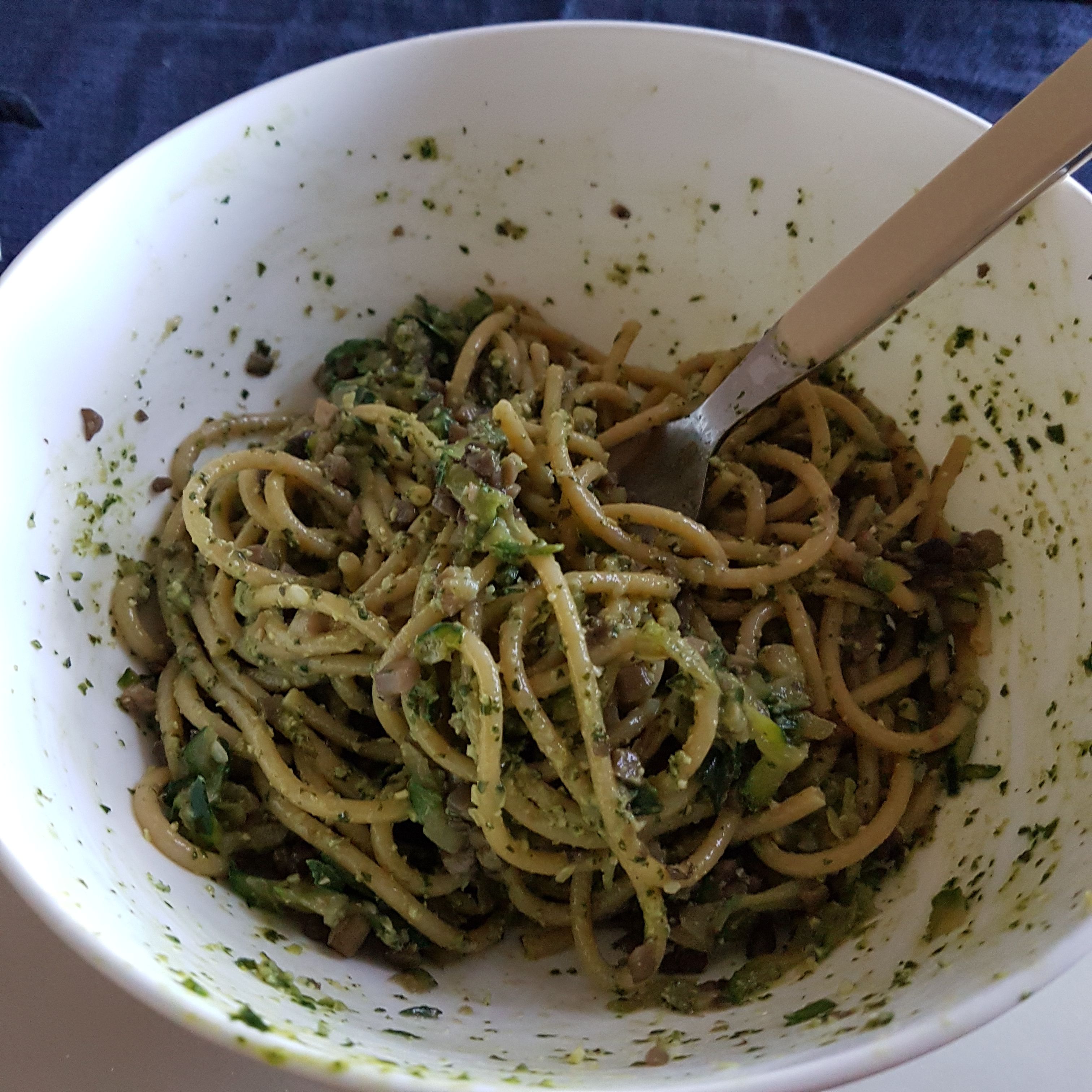 Mushroom Zucchini Pesto Pasta | bunch