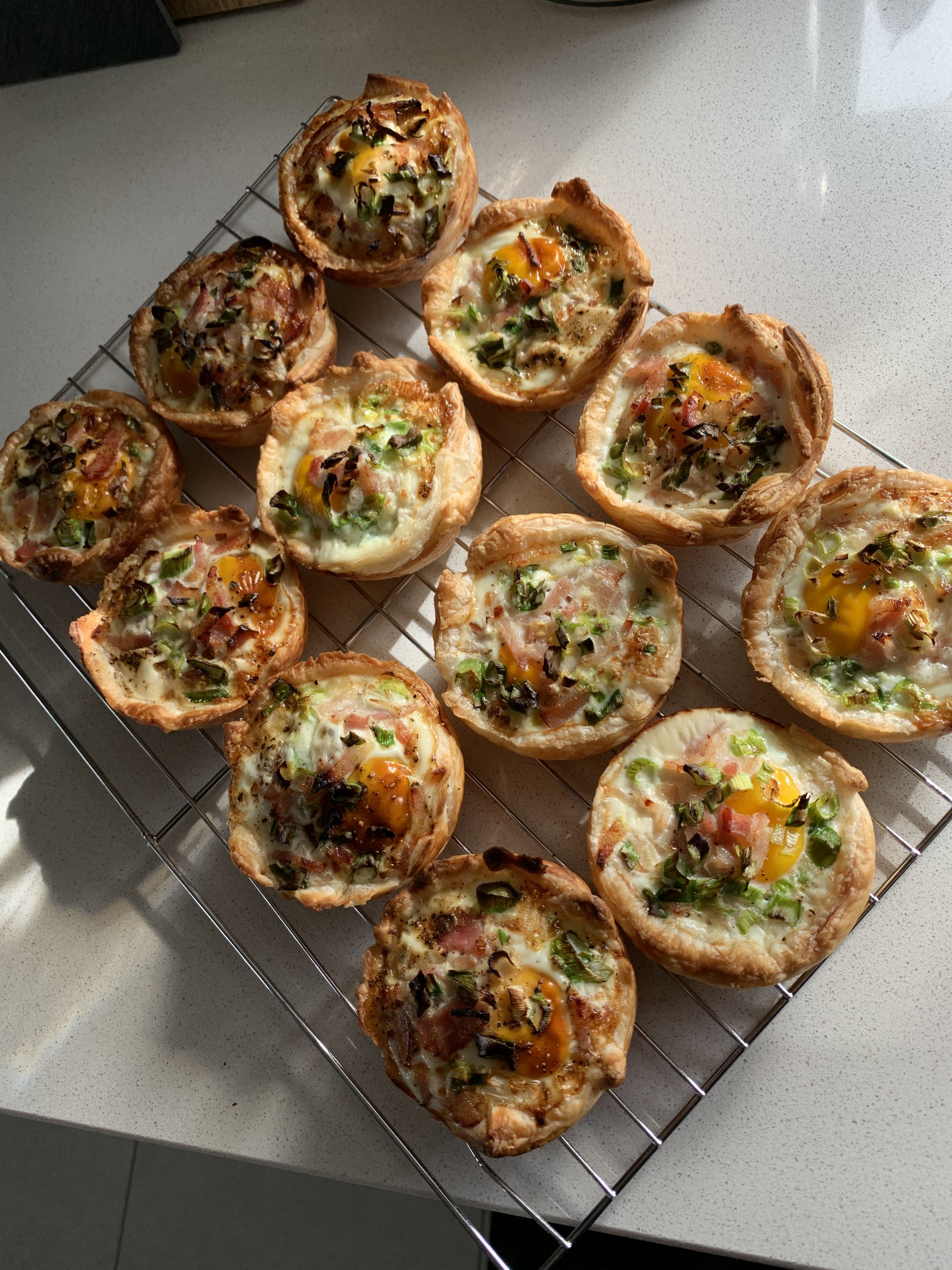 Egg And Bacon Pies Bunch