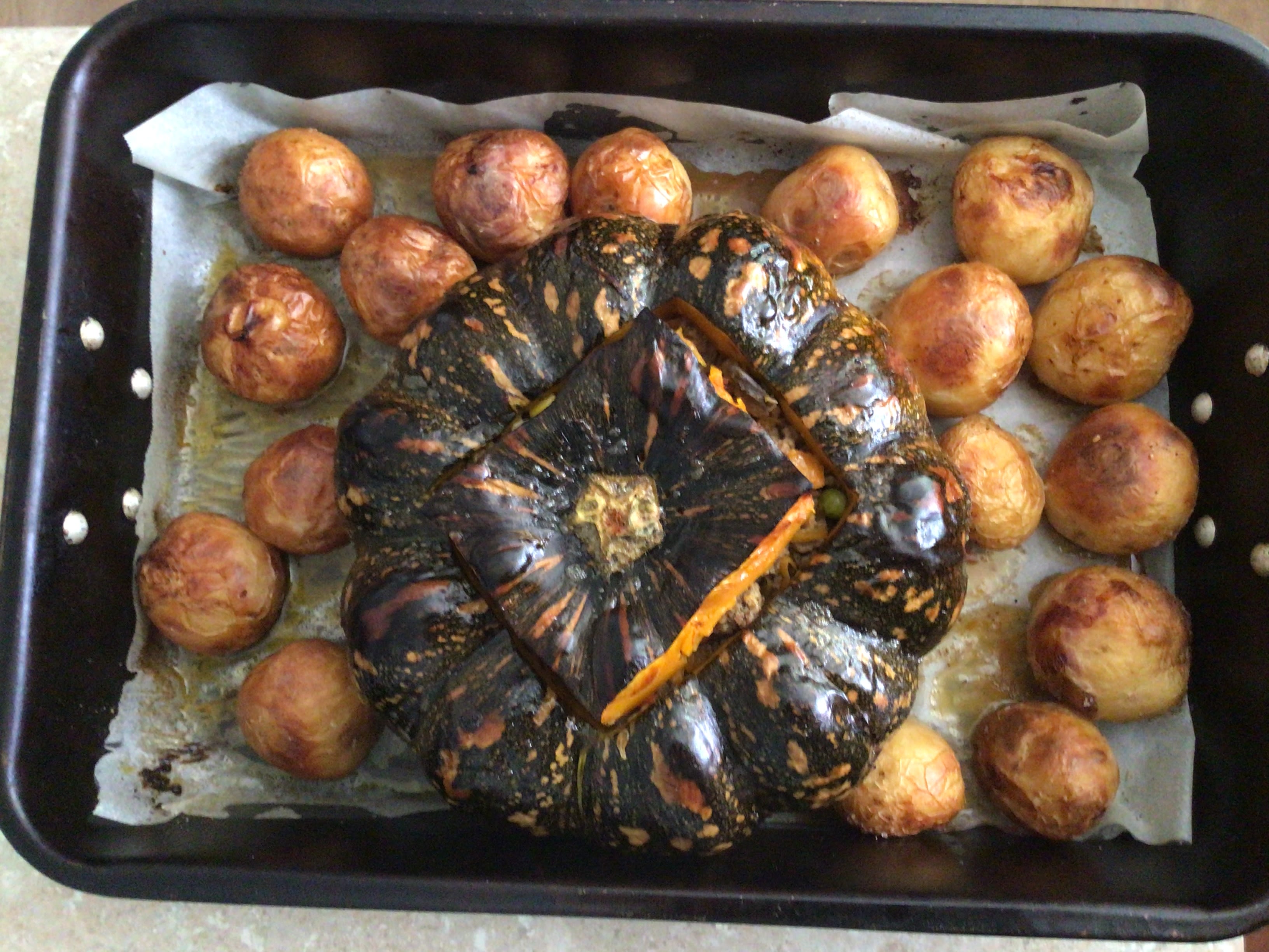 Savory Mince Stuffed Pumpkin and Meatloaf. | bunch