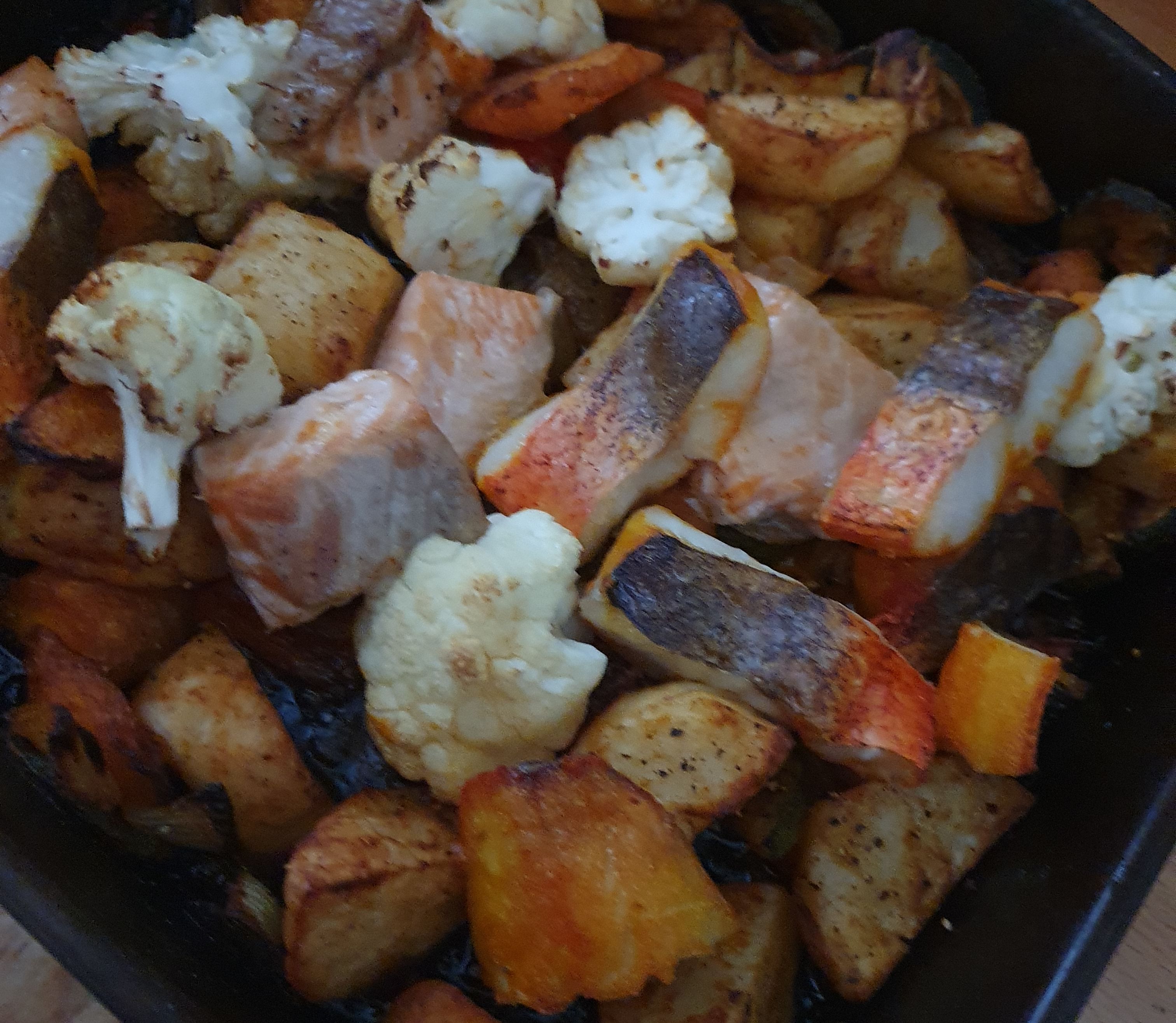 Fish and veg tray bake | bunch