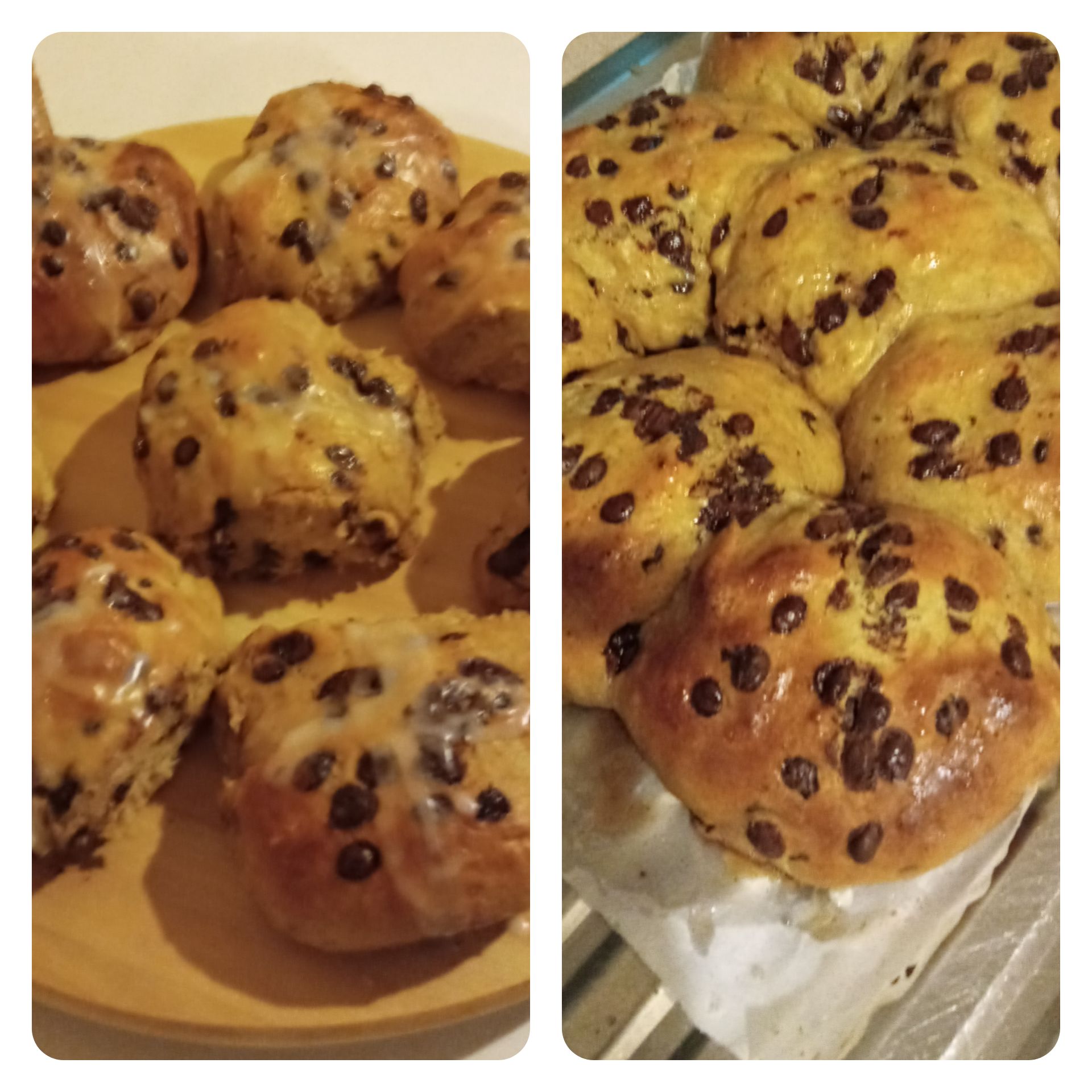 No cross spiced pumpkin and choc chip buns | bunch