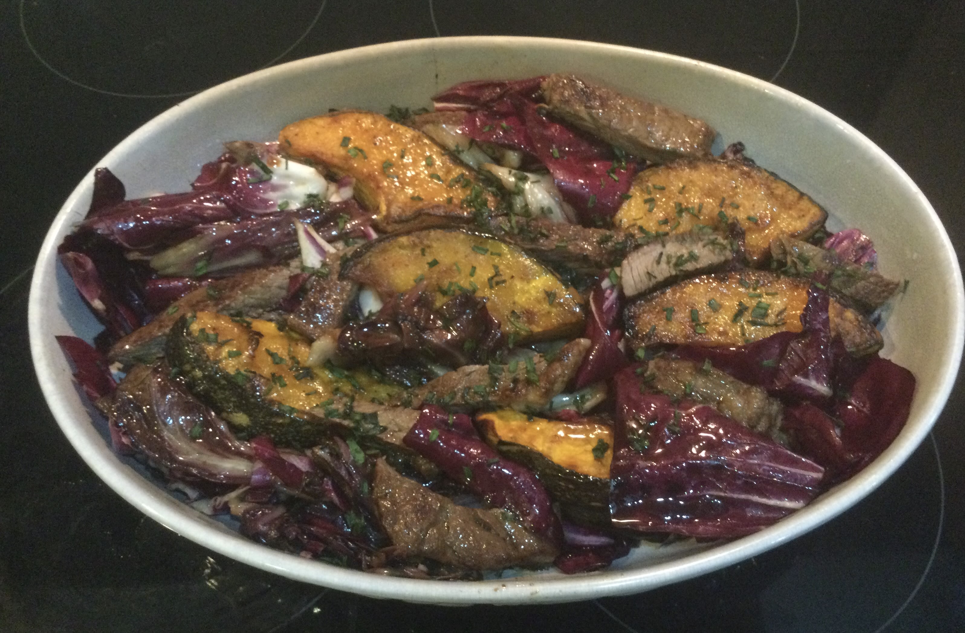 Roasted Pumpkin and Radicchio with Steak | bunch