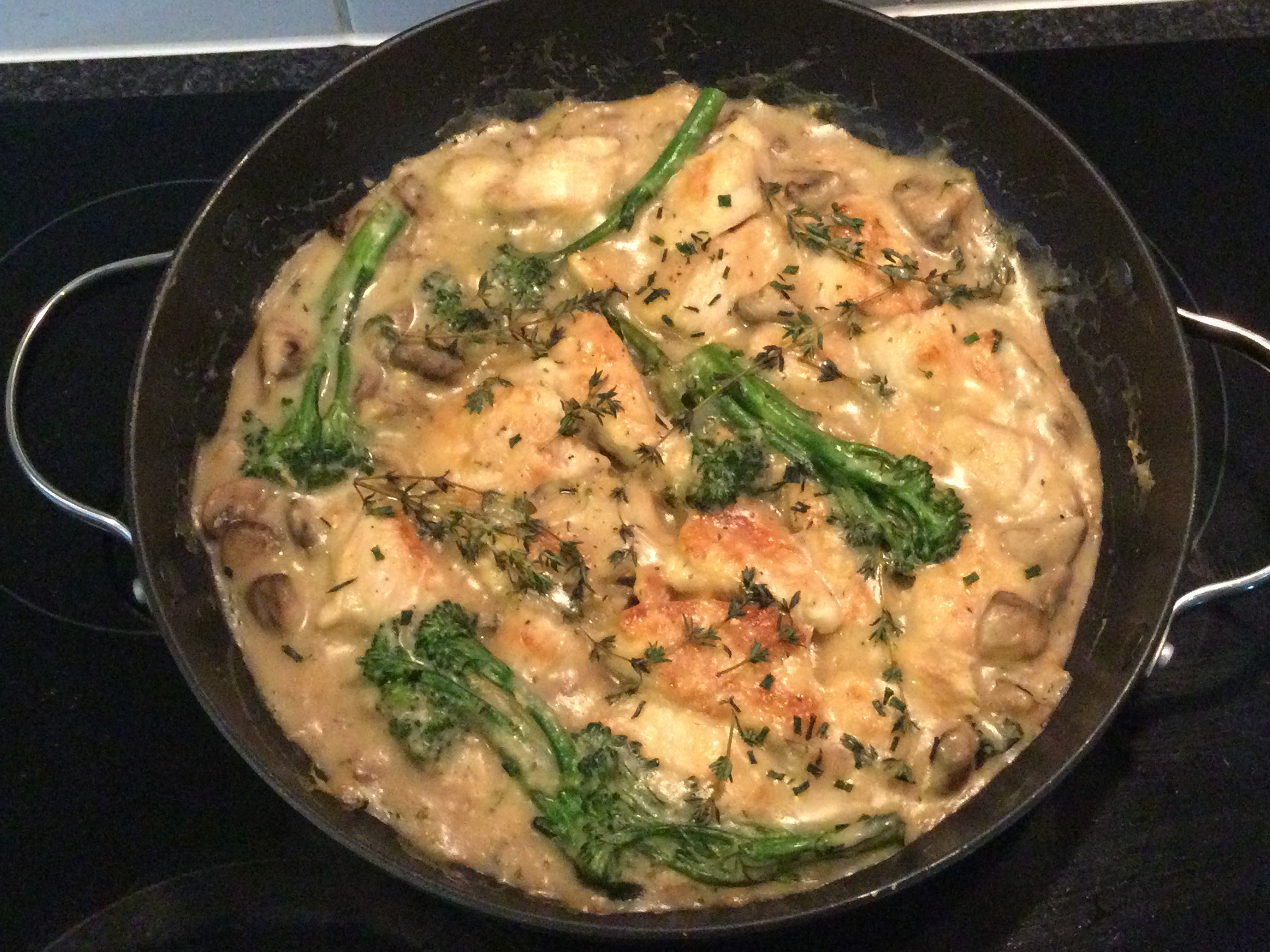 Creamy Chicken with Mushrooms and Broccolini | bunch
