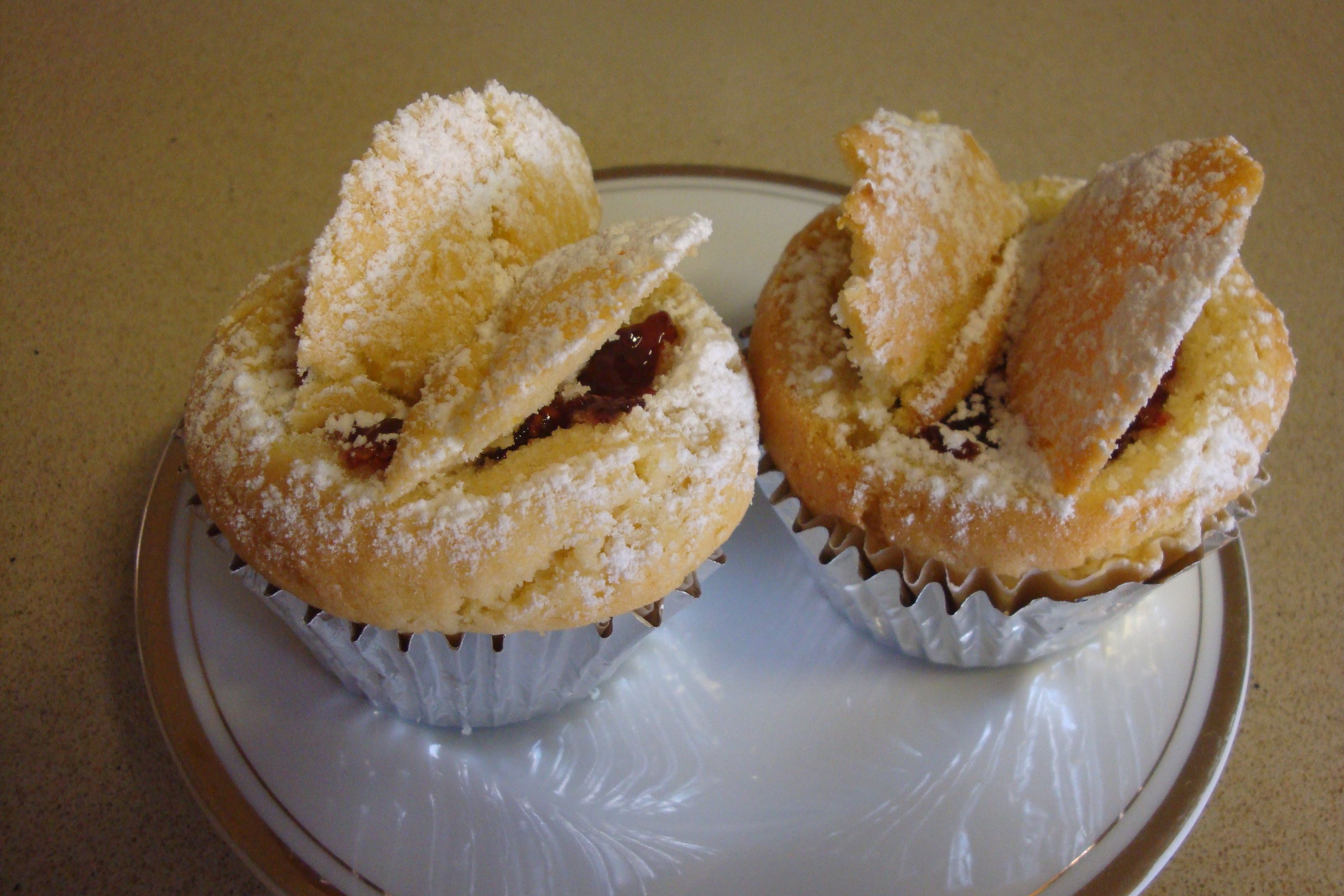 Creamed Coconut & Jam Butterfly Cupcakes | bunch