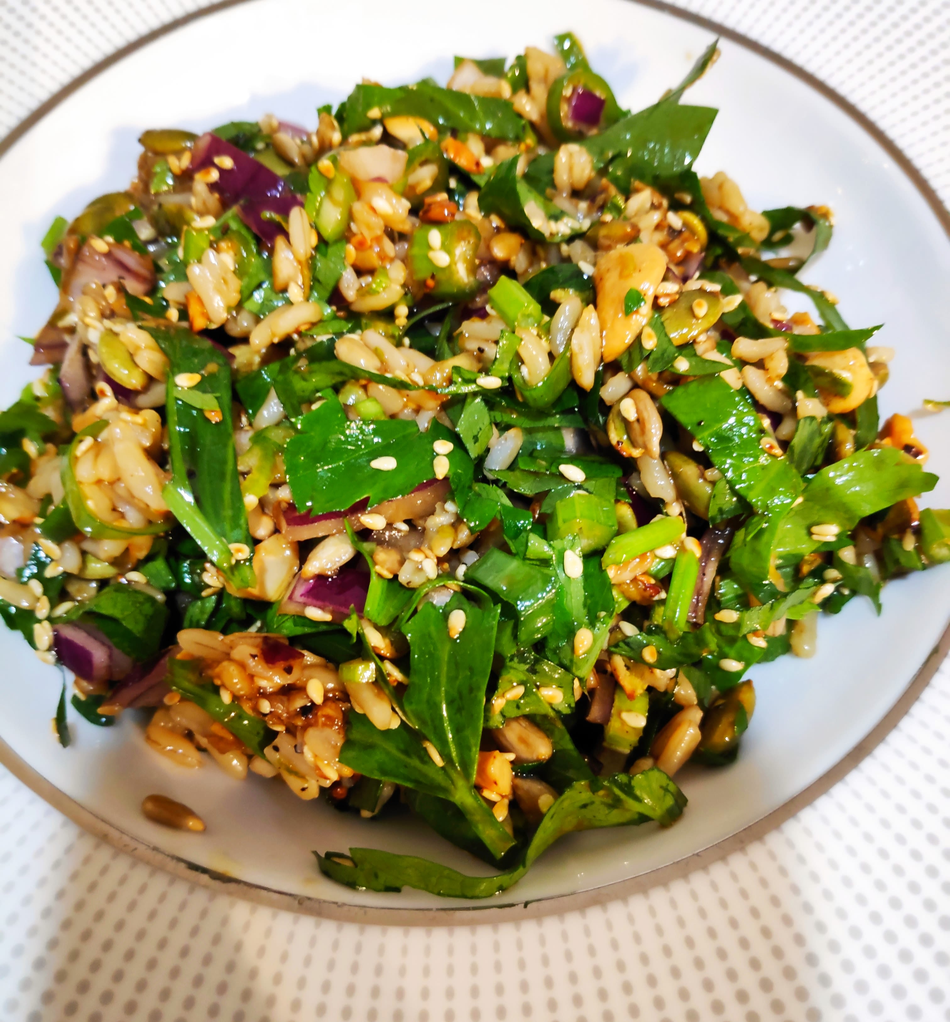 Brown Rice Salad with Seeds and Nuts | bunch