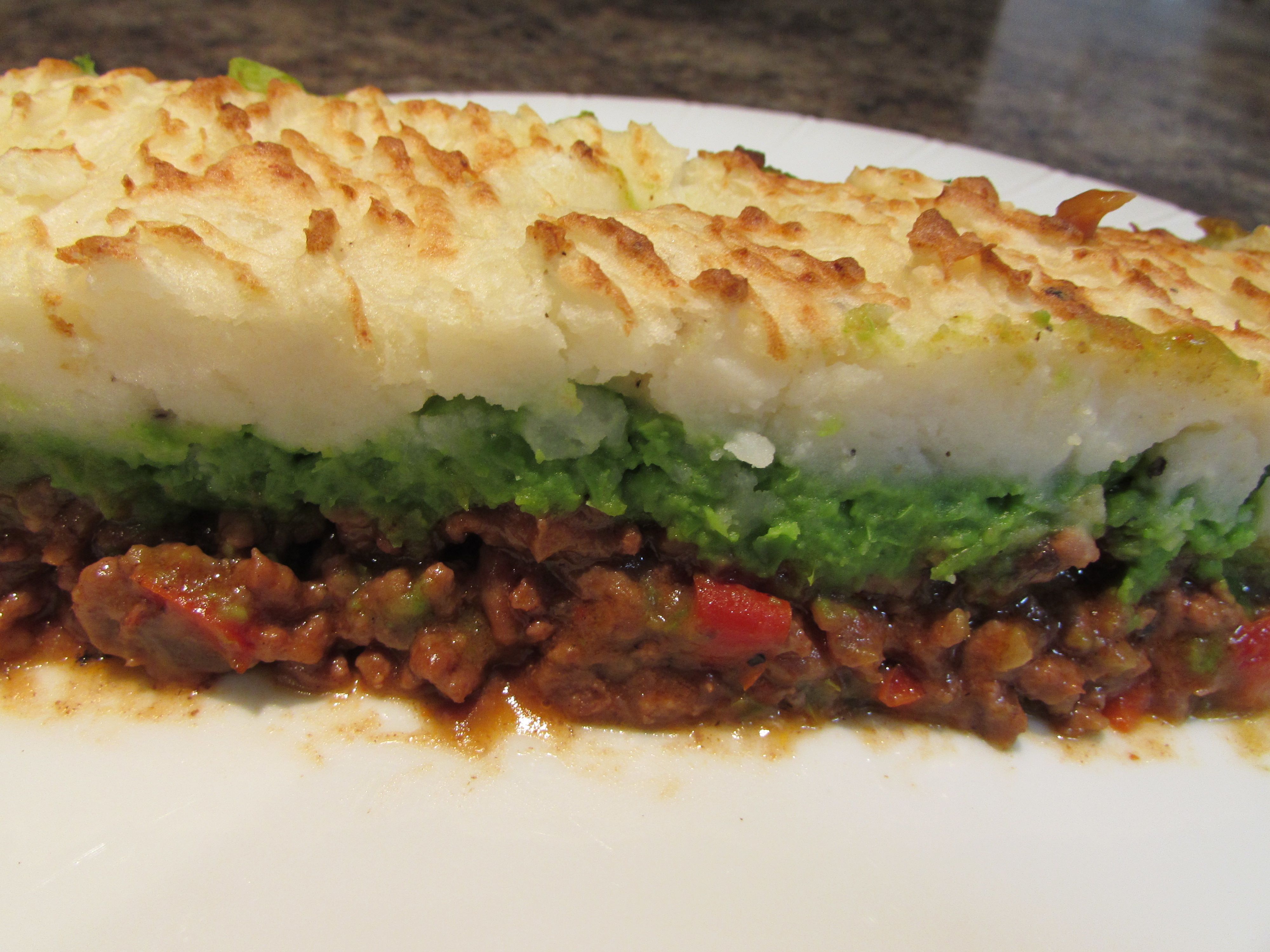 Cottage Pie with a Mushy Pea Layer | bunch
