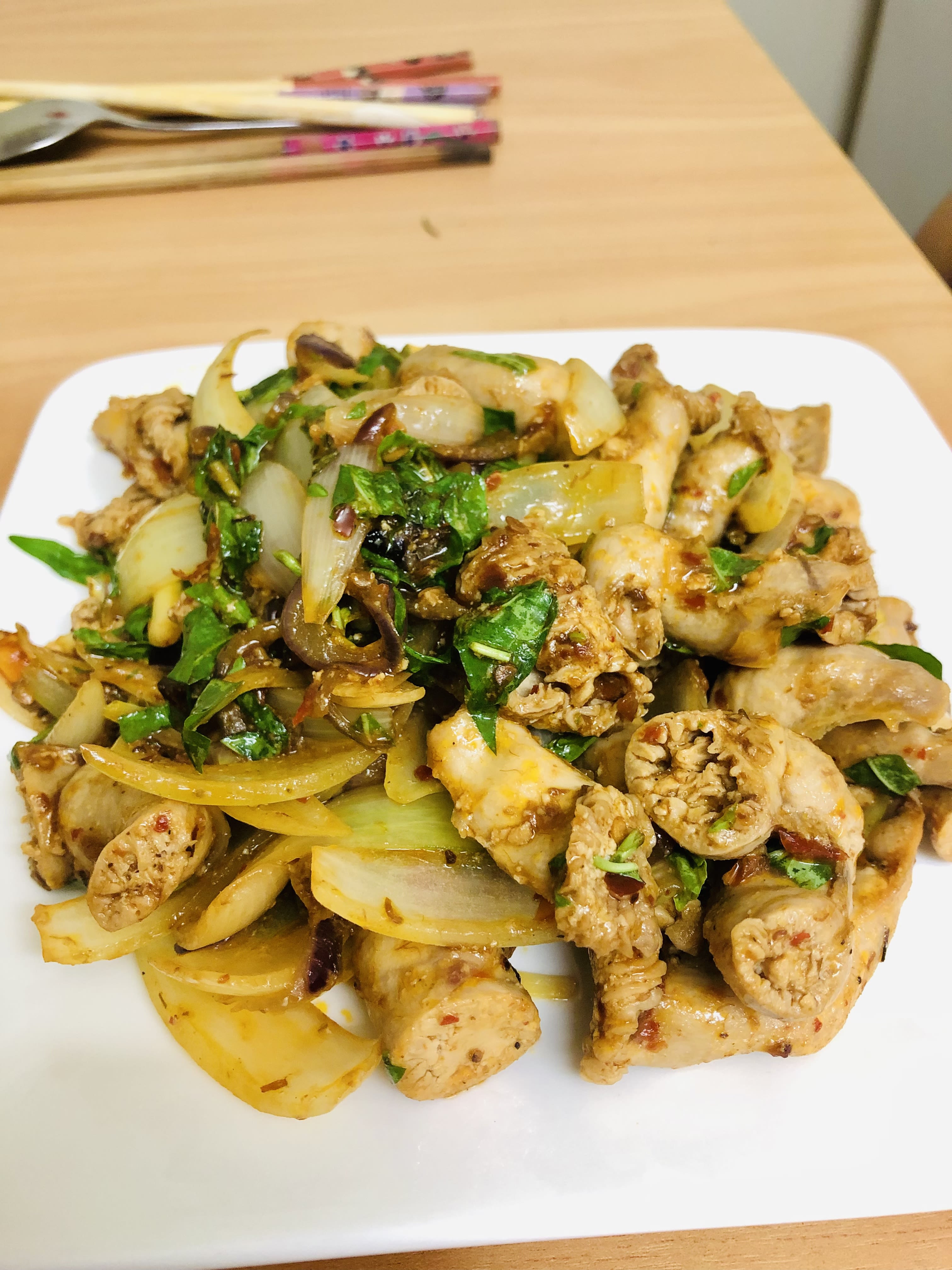 Dried satay chilli chicken intestine | bunch