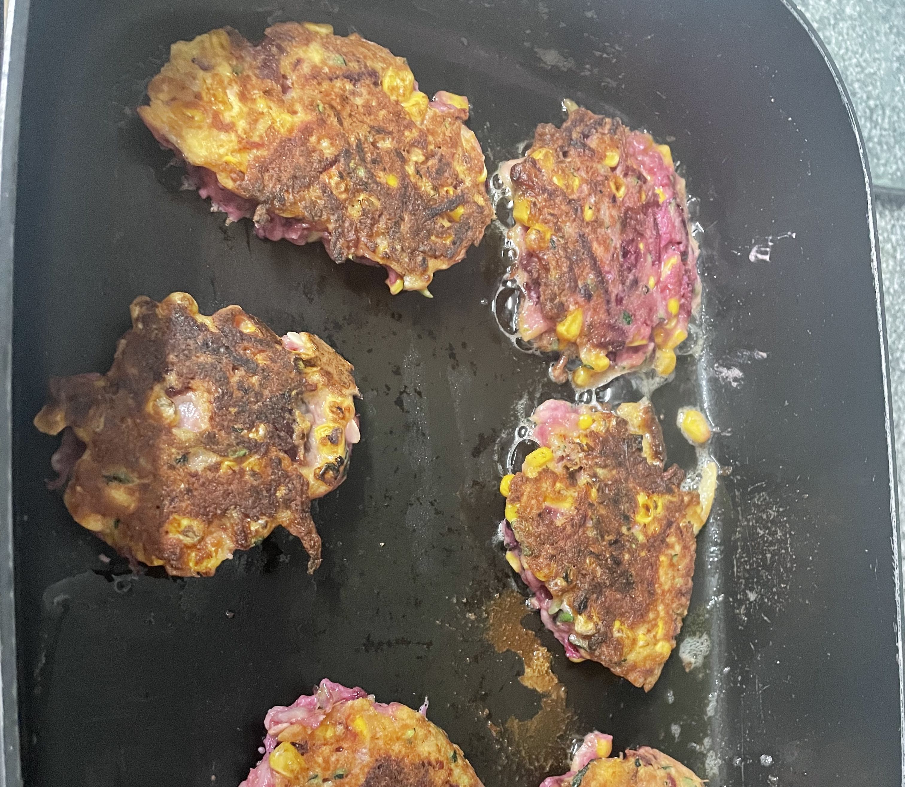 Beetroot Zucchini Corn Fritters | bunch