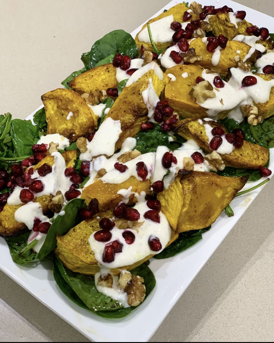 Roast Pumpkin & Spinach salad | bunch