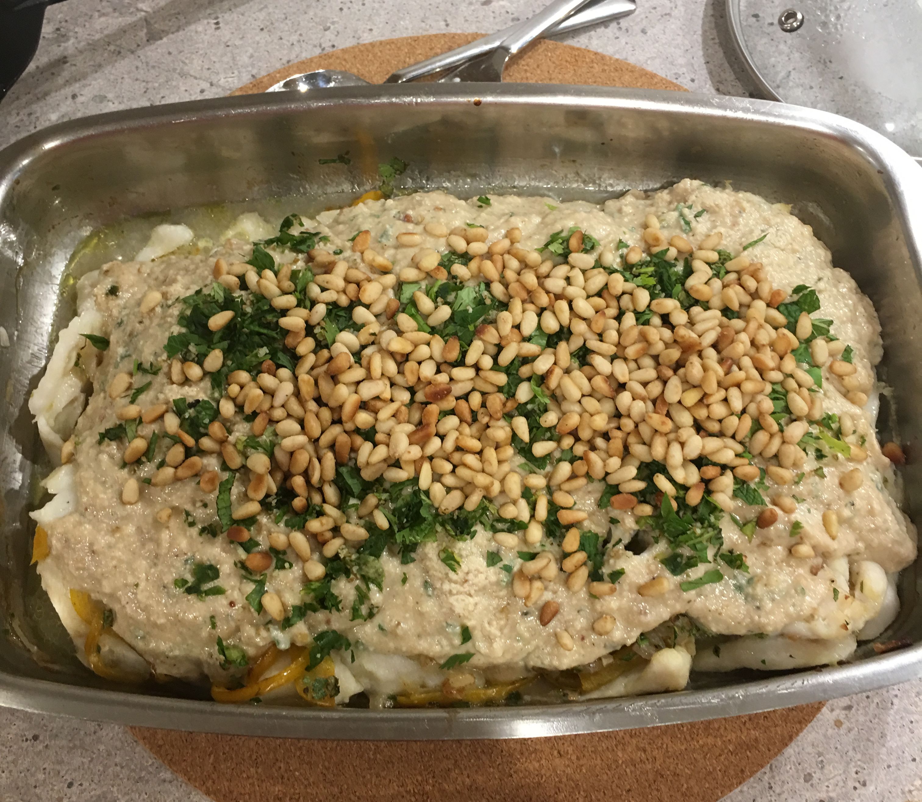 Baked fish with Tahini Sauce | bunch