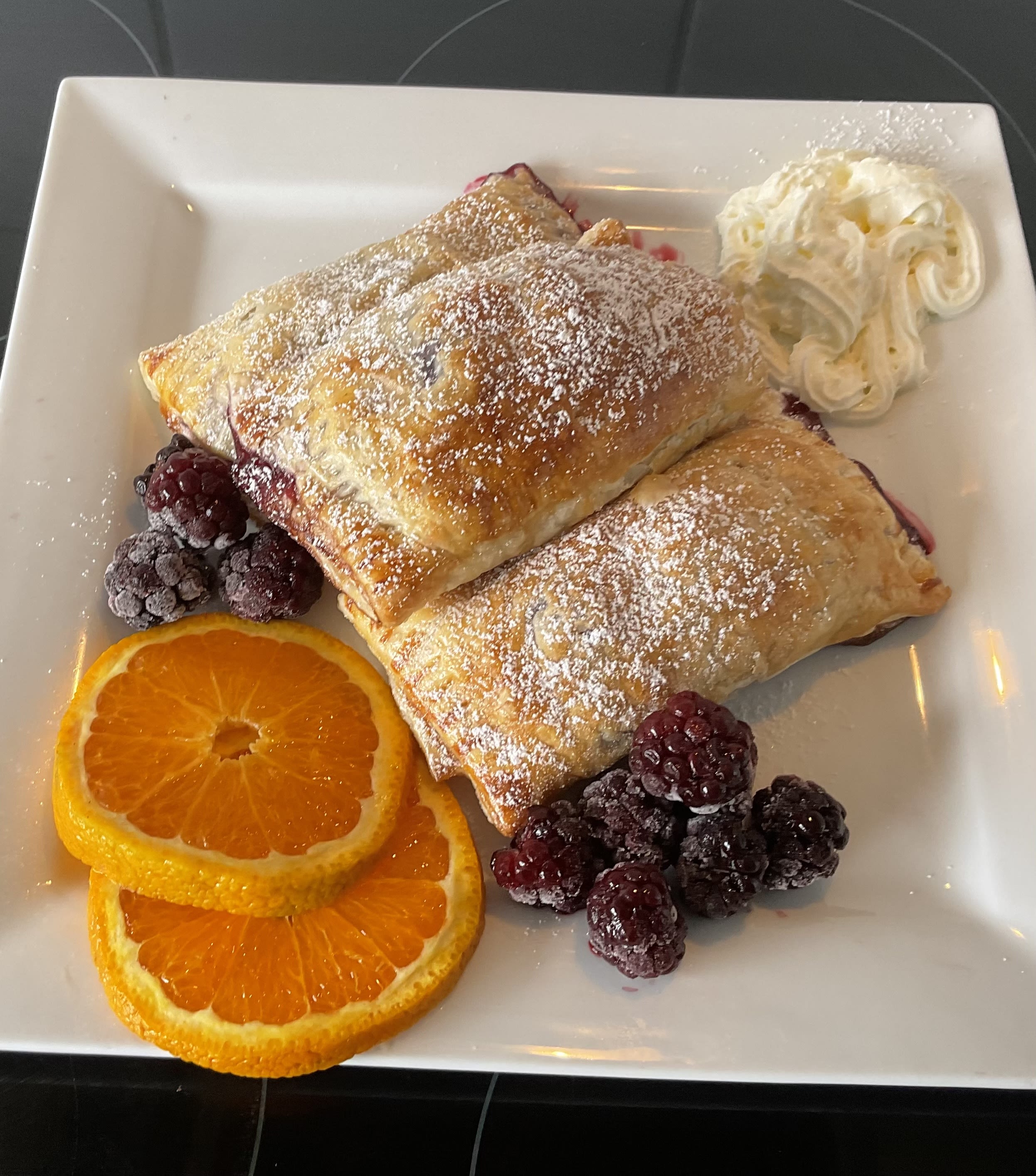 Blackberry Orange Puff Pastry Rolls with Cream | bunch