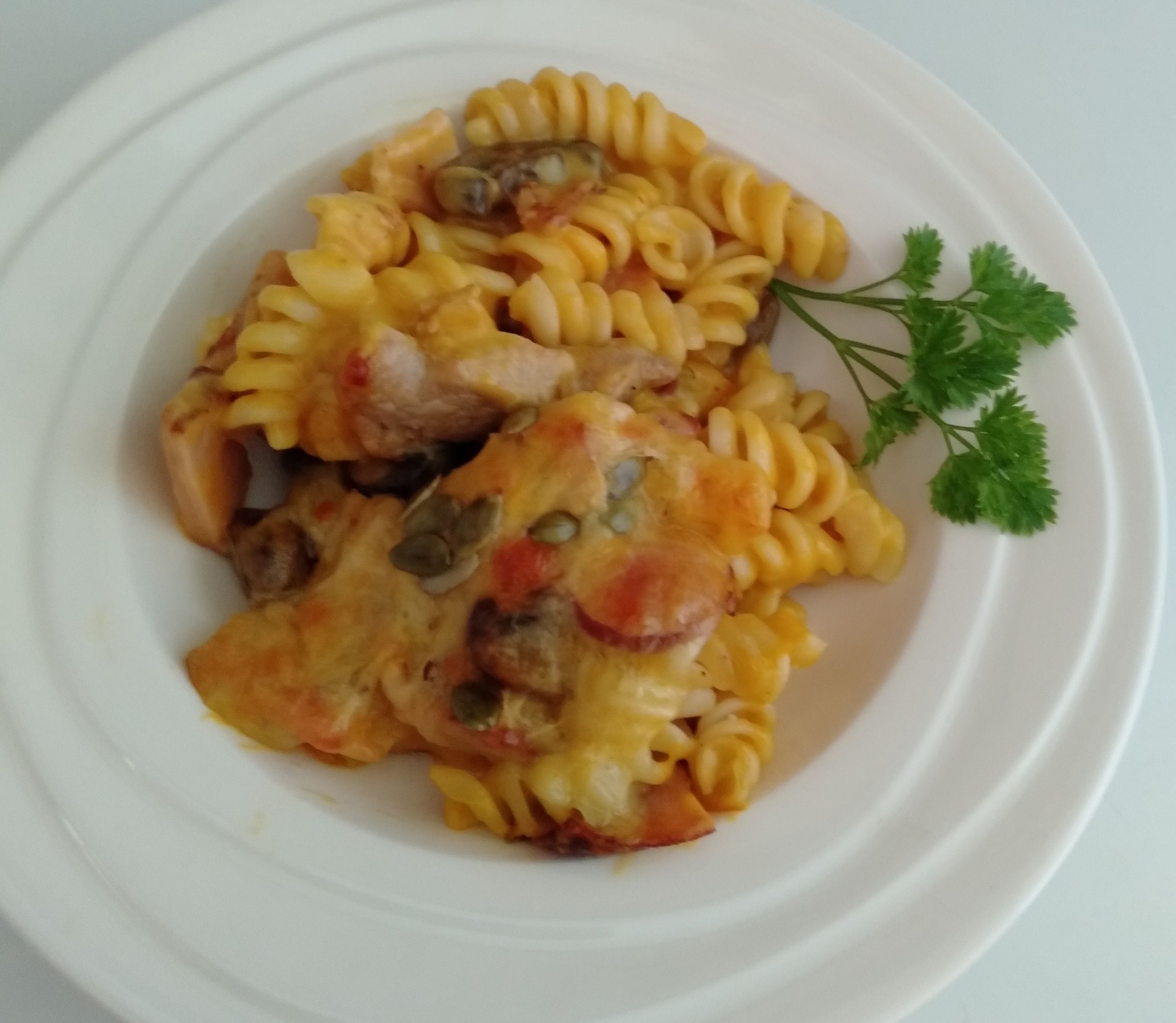 Pork & Pumpkin Pasta Bake | bunch