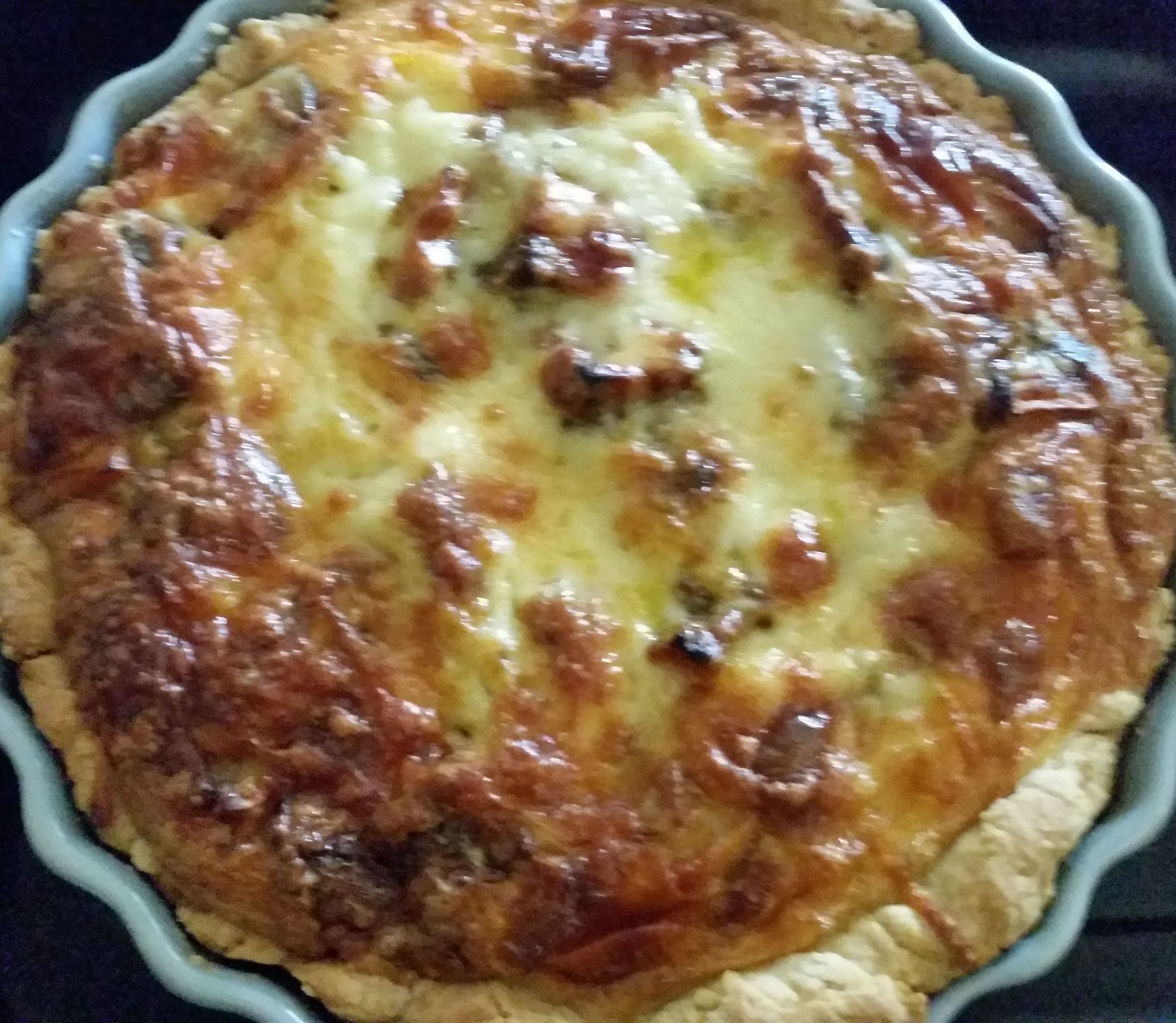 Pumpkin cheddar and blue cheese quiche | bunch