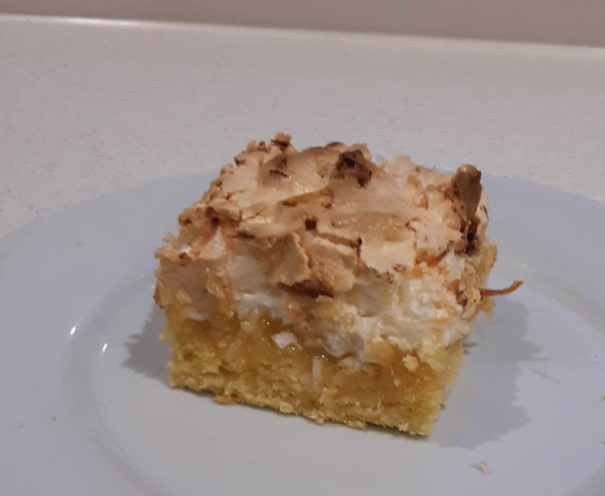 Lemon and Coconut Meringue Slice | bunch