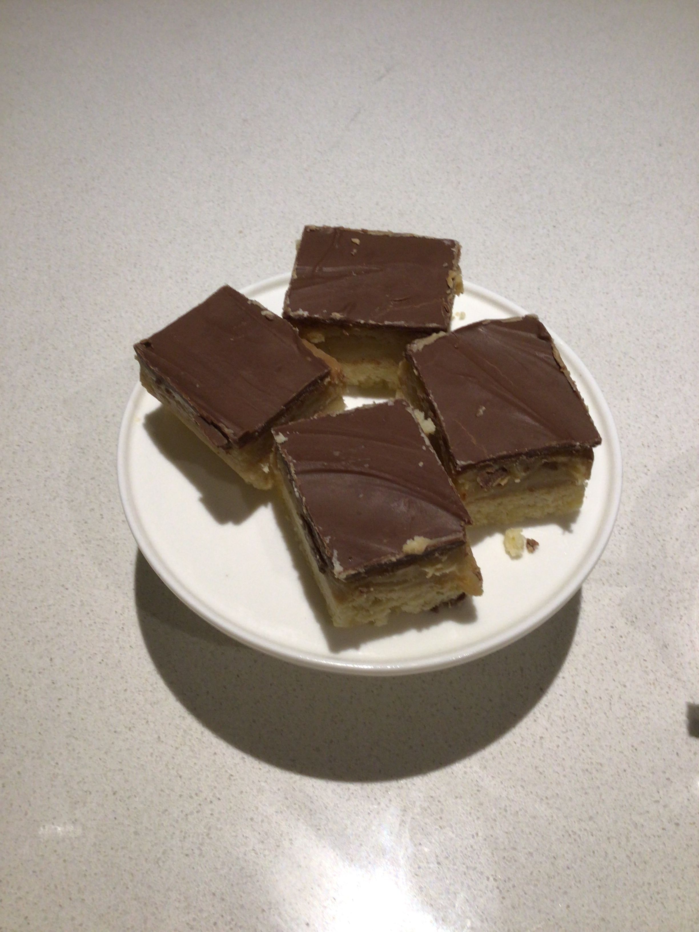 Chocolate caramel slice | bunch