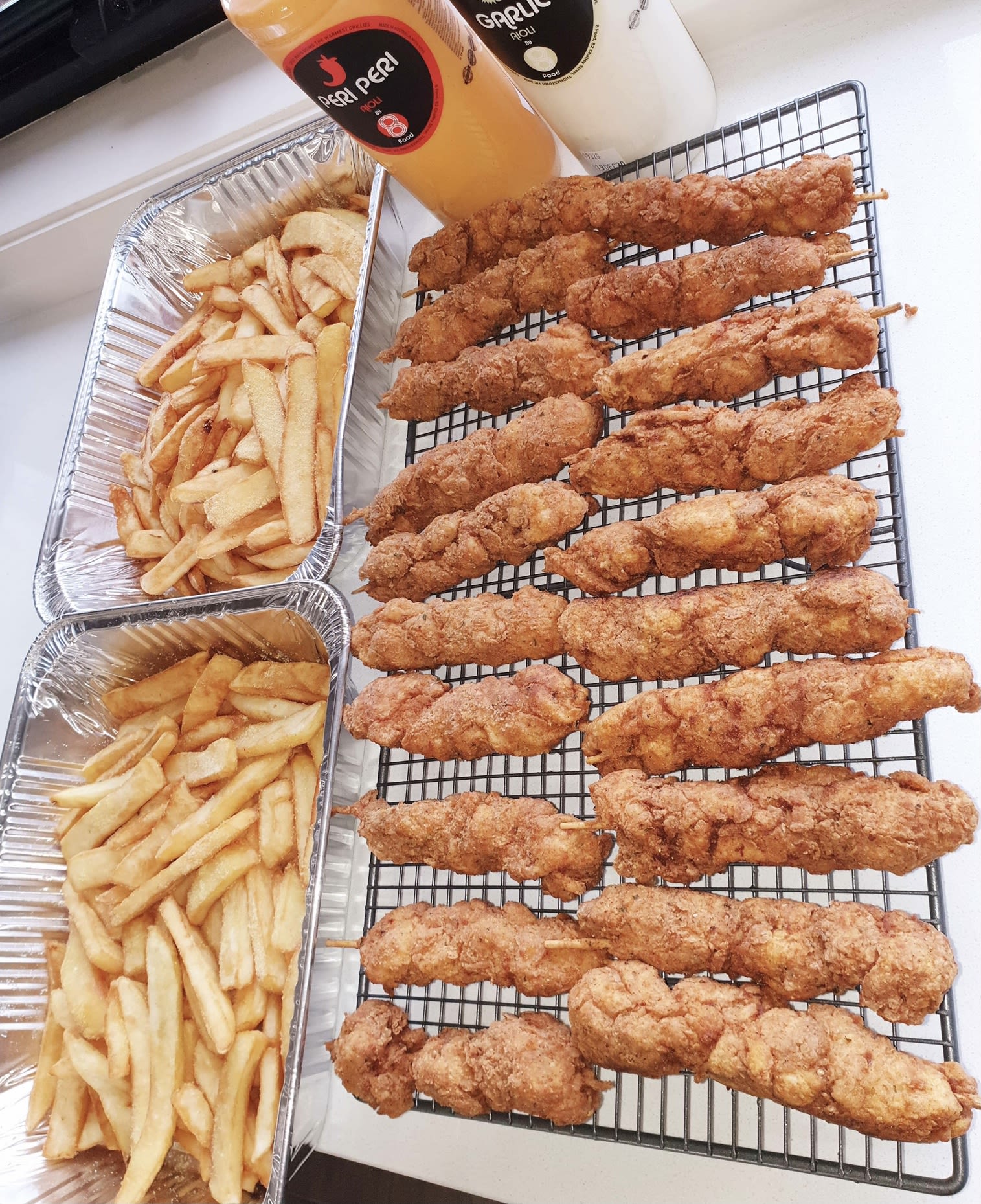 Cheat's Fried Chicken Hot Rods | bunch