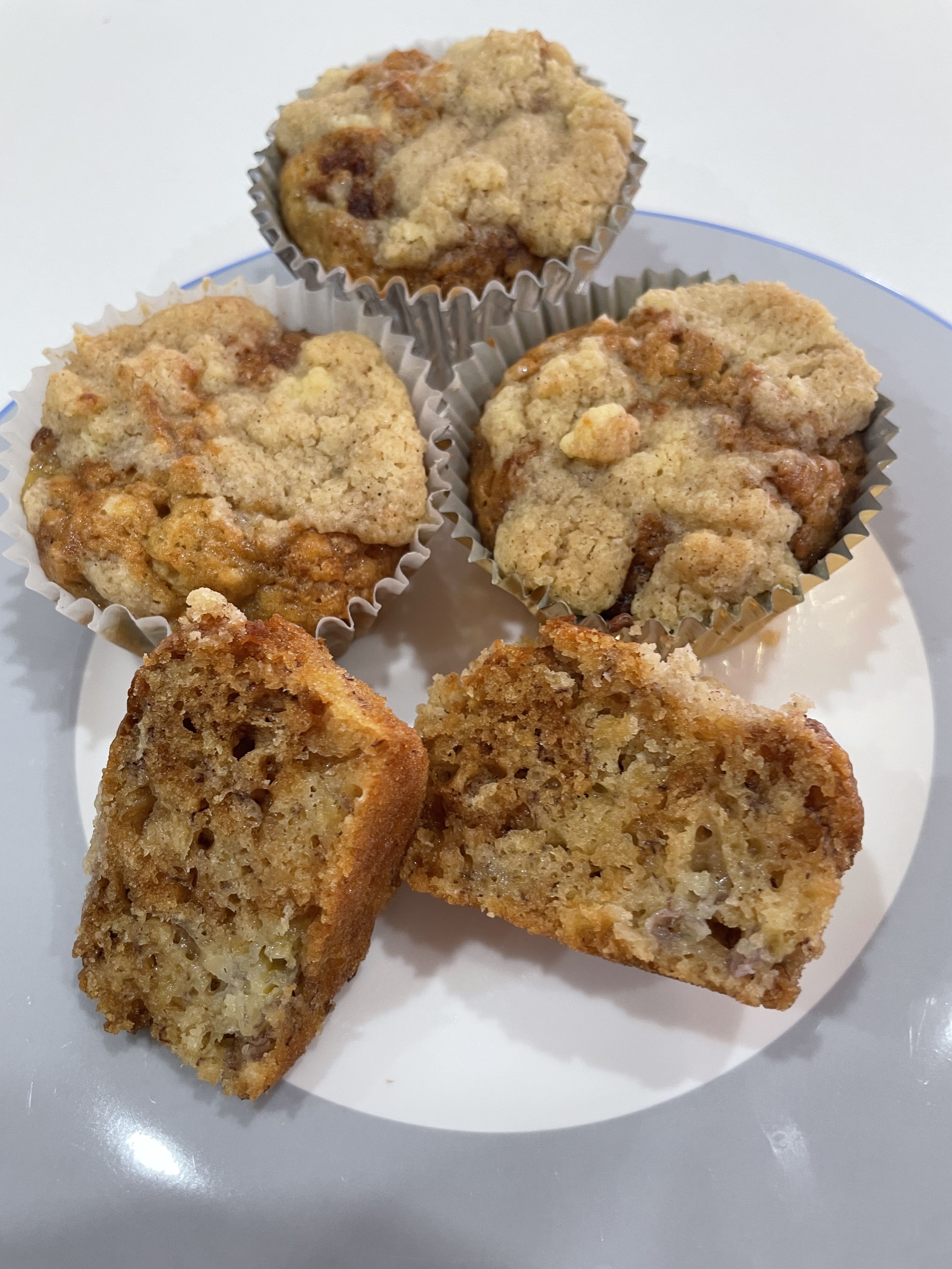 Banana & Golden Syrup Streusel Muffins | bunch