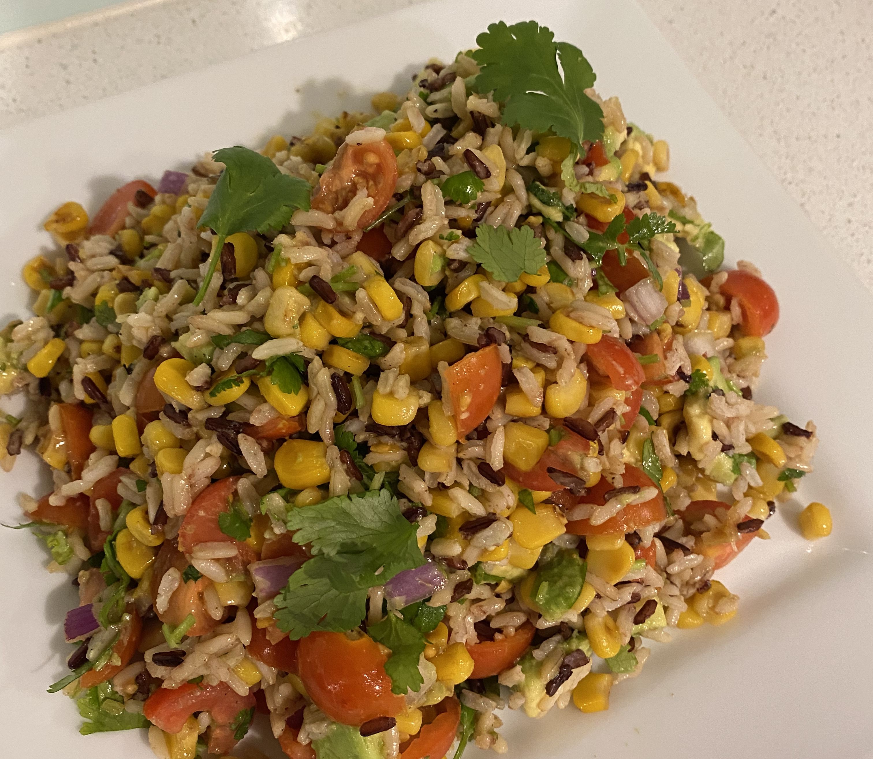 Macro Organic Brown Rice and Riceberry Salsa Salad | bunch