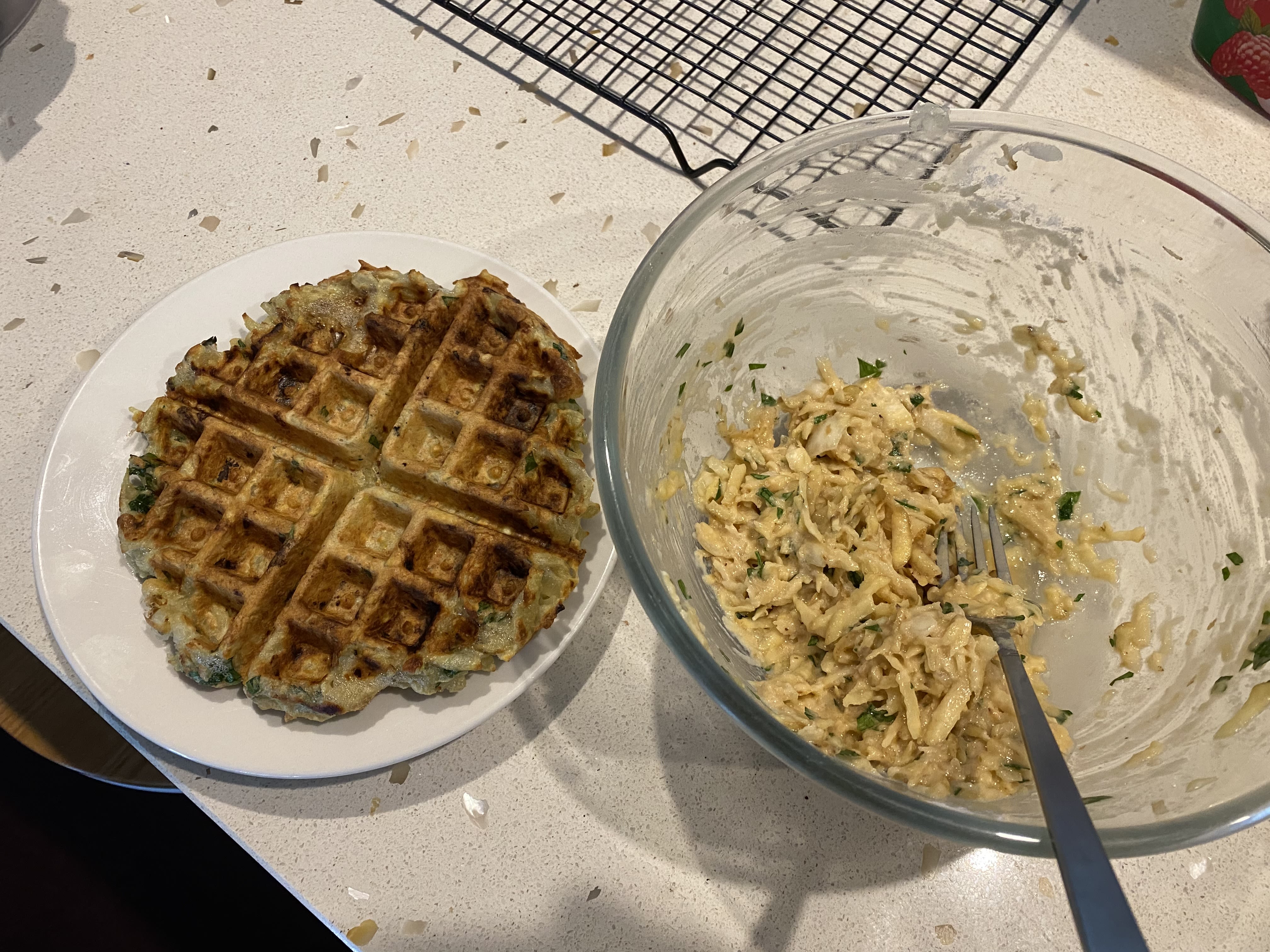 Cheesy Potato Waffles | bunch