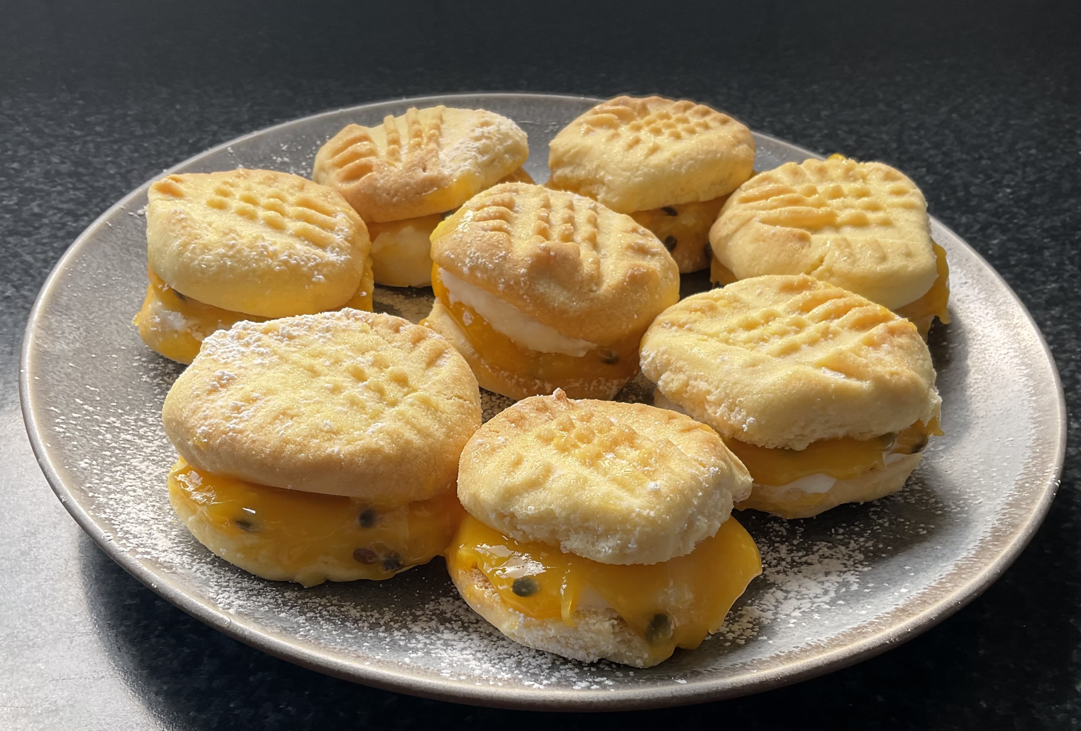 Passionfruit Coconut Cream Biscuits | bunch