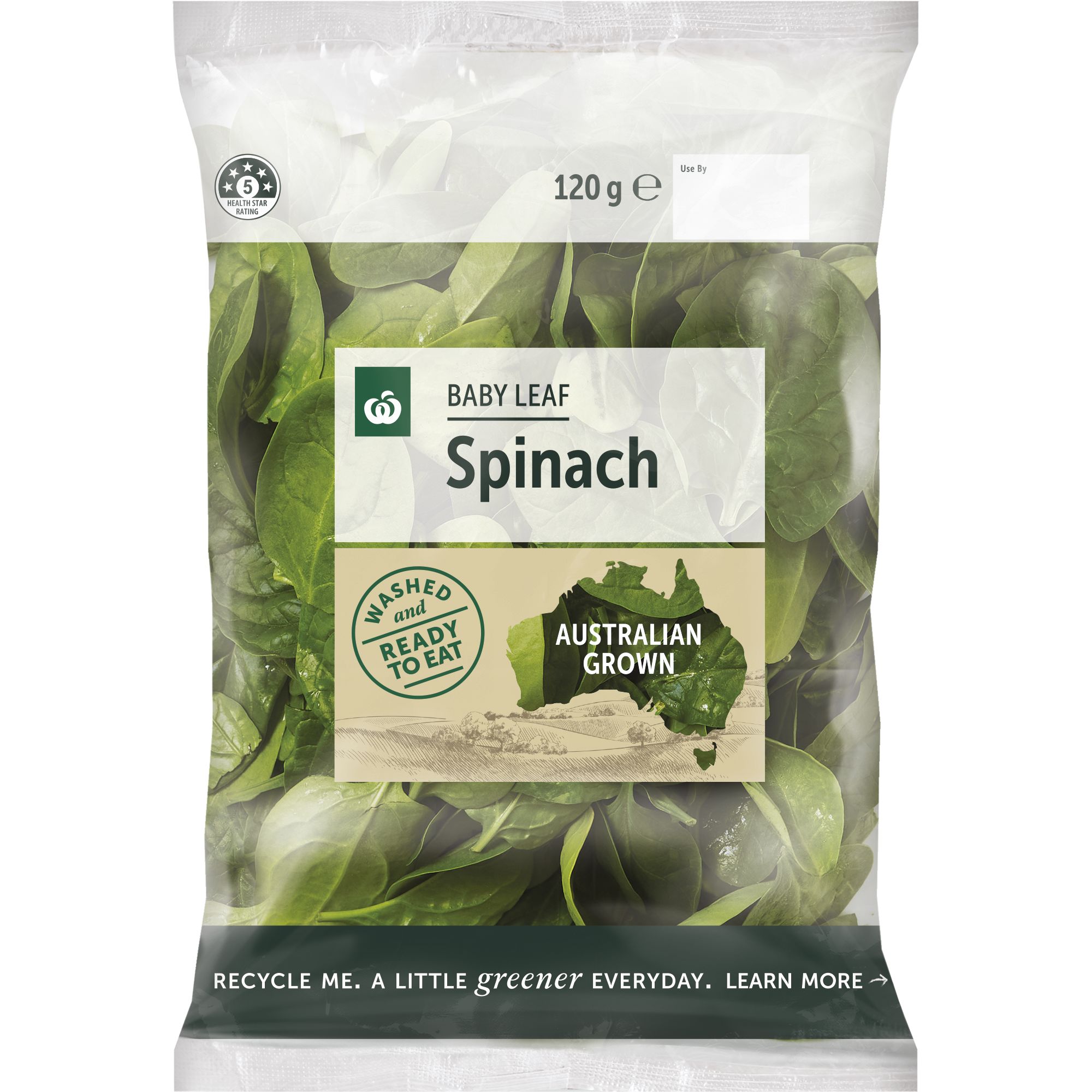 Woolworths Baby Leaf Spinach 120g | bunch