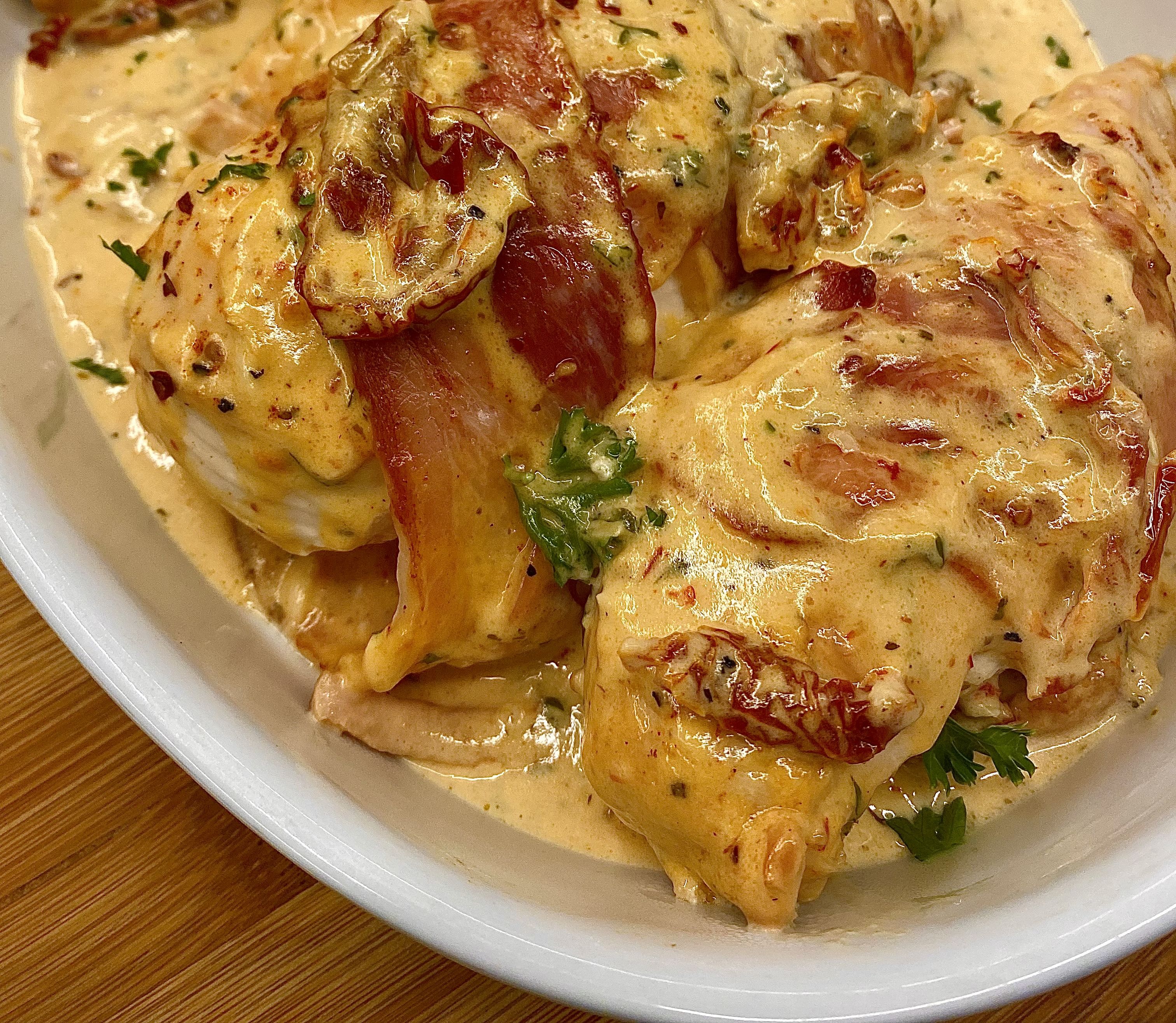 Creamy Bacon & Sun Dried Tomato Chicken bake | bunch