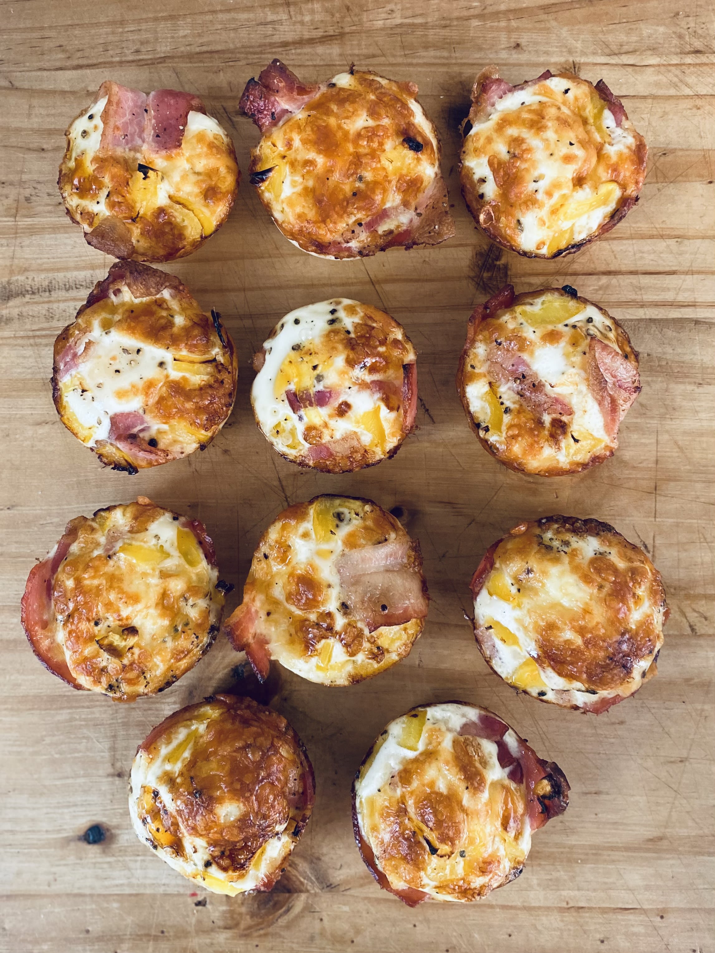 Baked Egg and Bacon Cupcakes | bunch