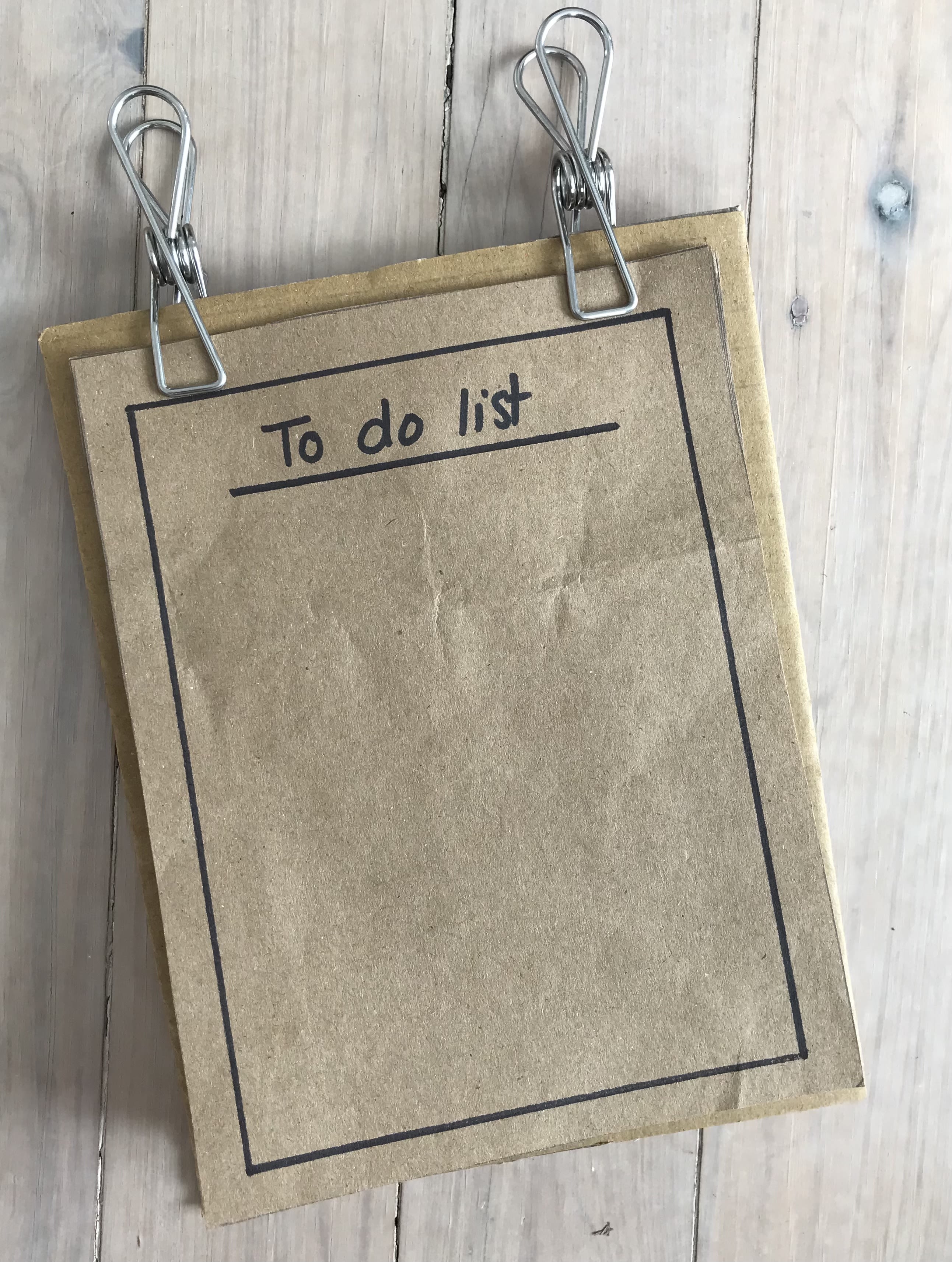 Homemade 'To do list' using Woolworths brown bags | bunch