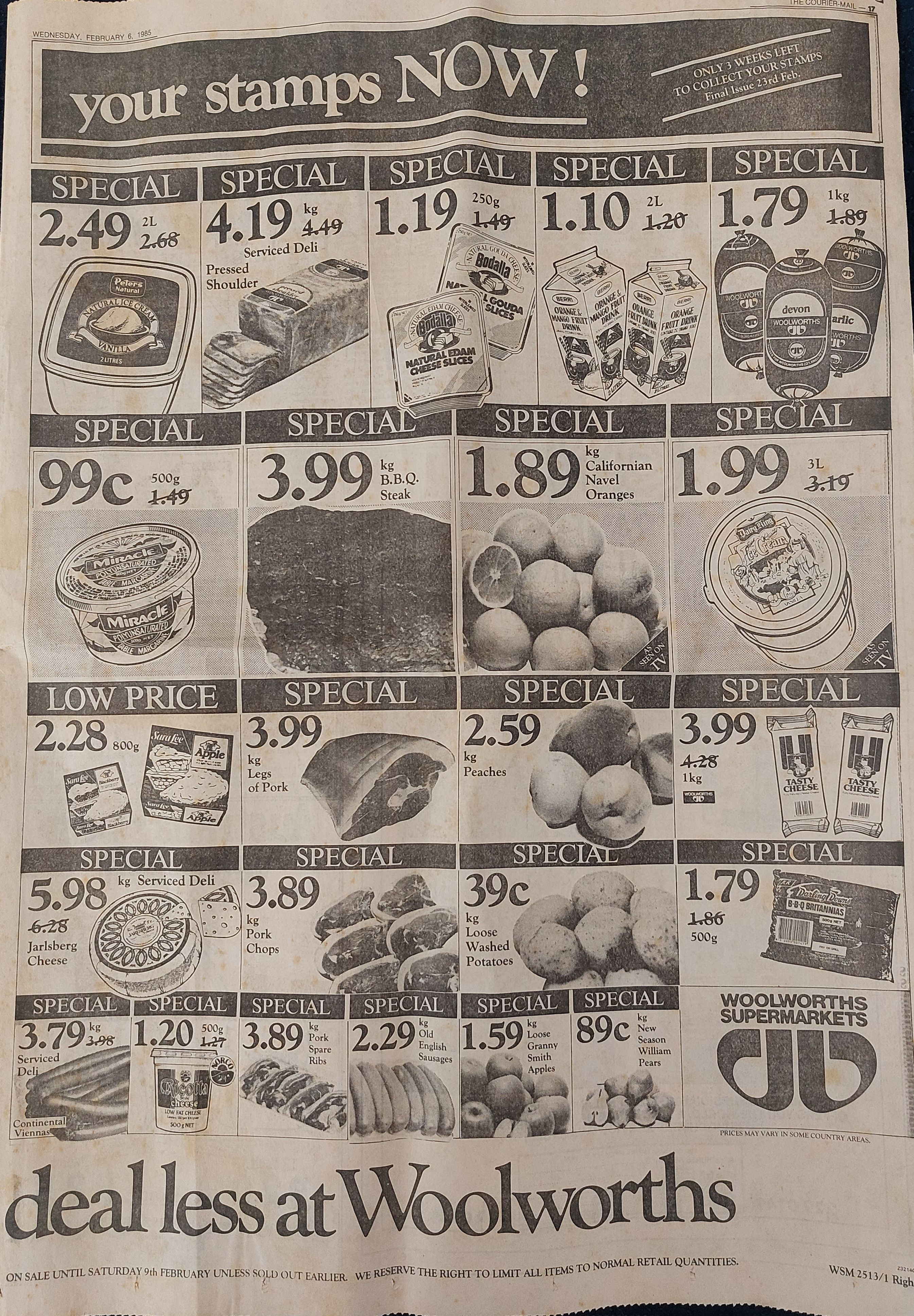 I found an old Woollies ad from 1985! | bunch