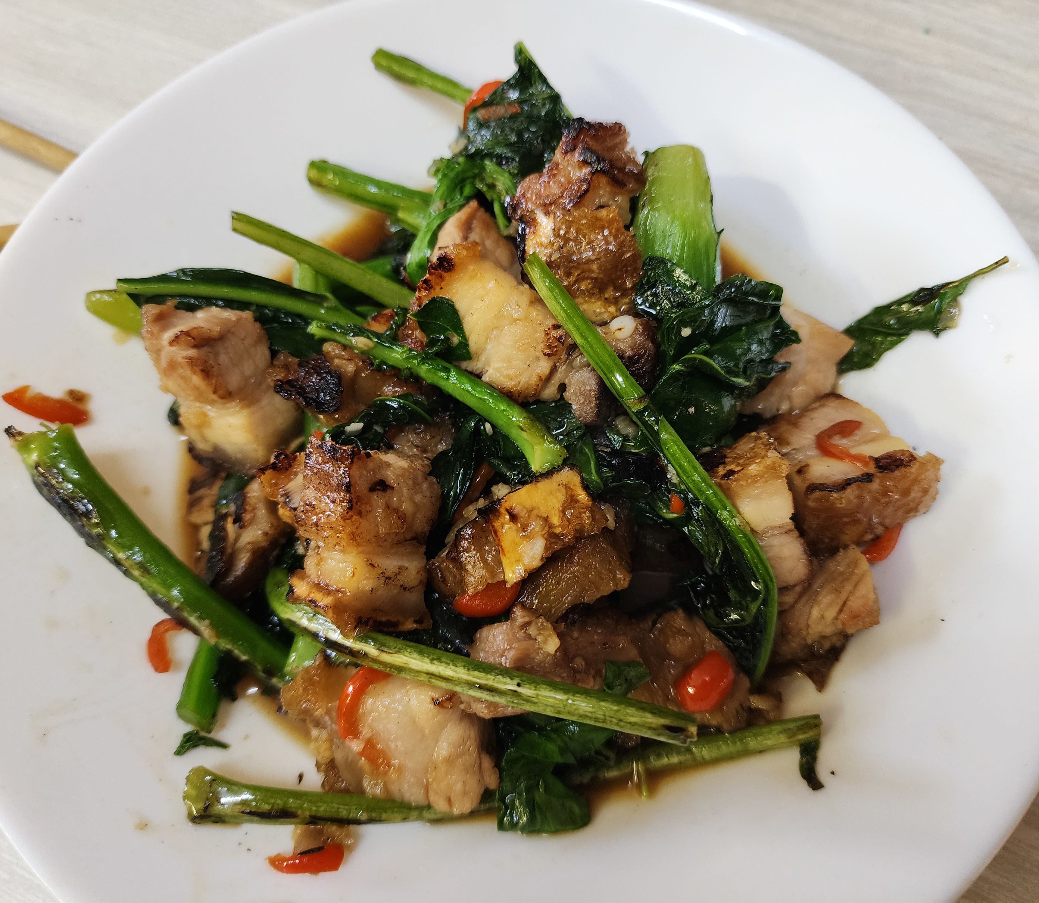 Thai pork stir fry (Pad Moo Krob) | bunch