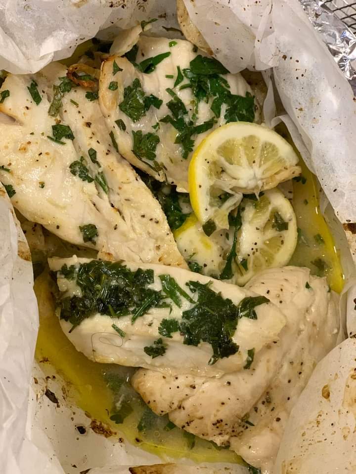 Baked snapper in garlic butter sauce | bunch
