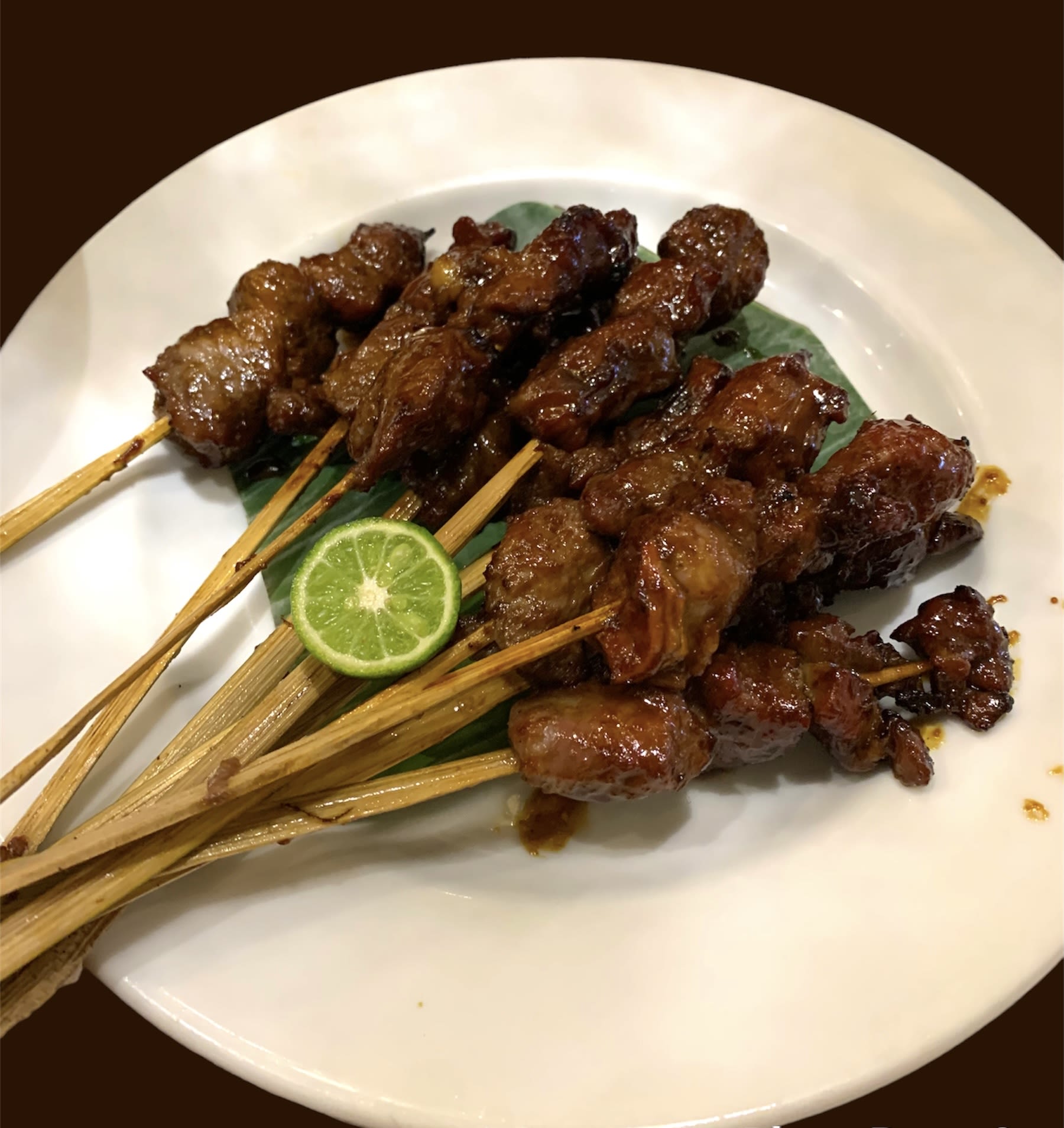 Indonesian lamb or goat satay (sate kambing) | bunch