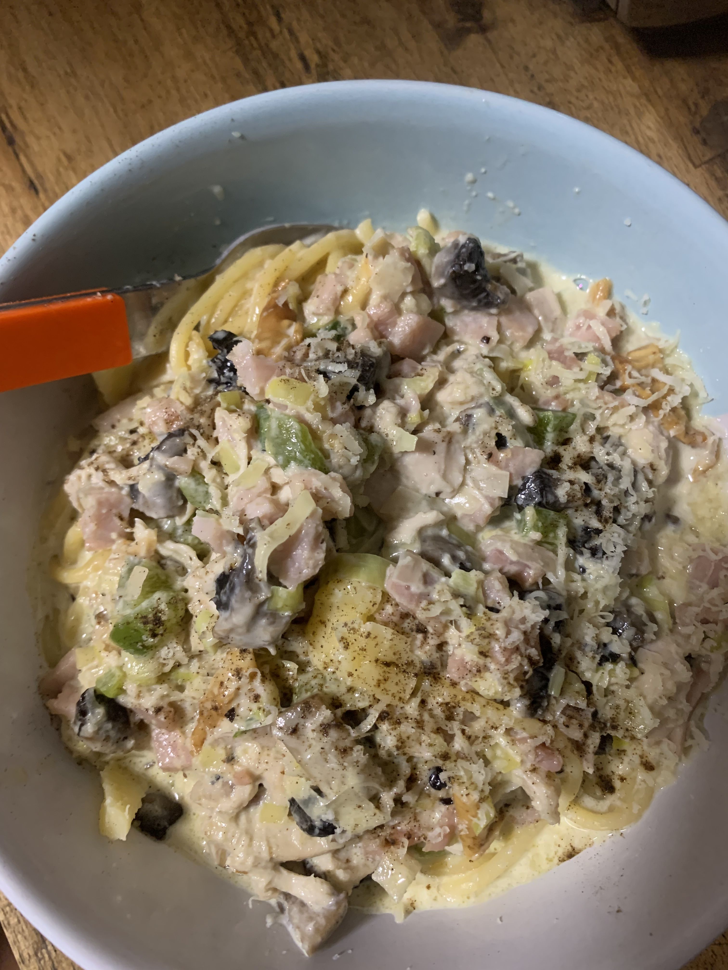 Bacon and Mushroom Fettuccine | bunch